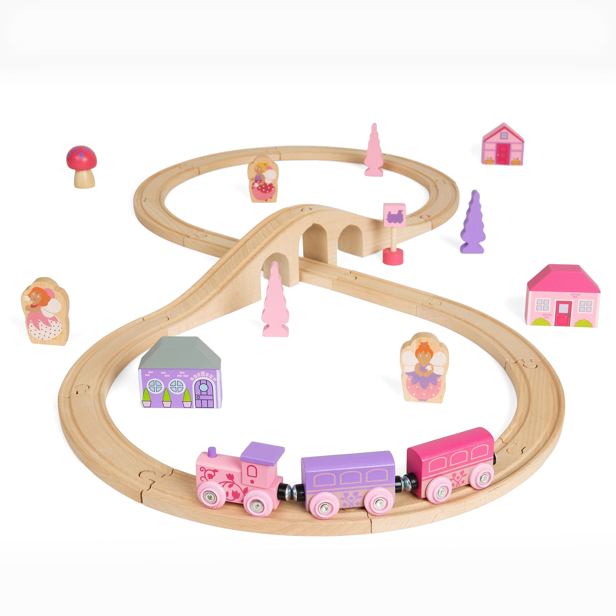 BigJigs Rail Wooden Fairy Train Set for Kindergarten Play - Walmart ...