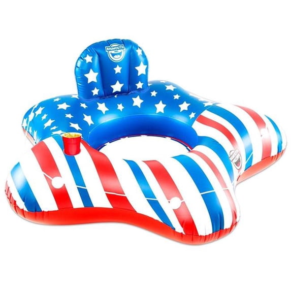 BigMouth Blue/Red/White PVC Inflatable Americana River Tube Pool Float ...