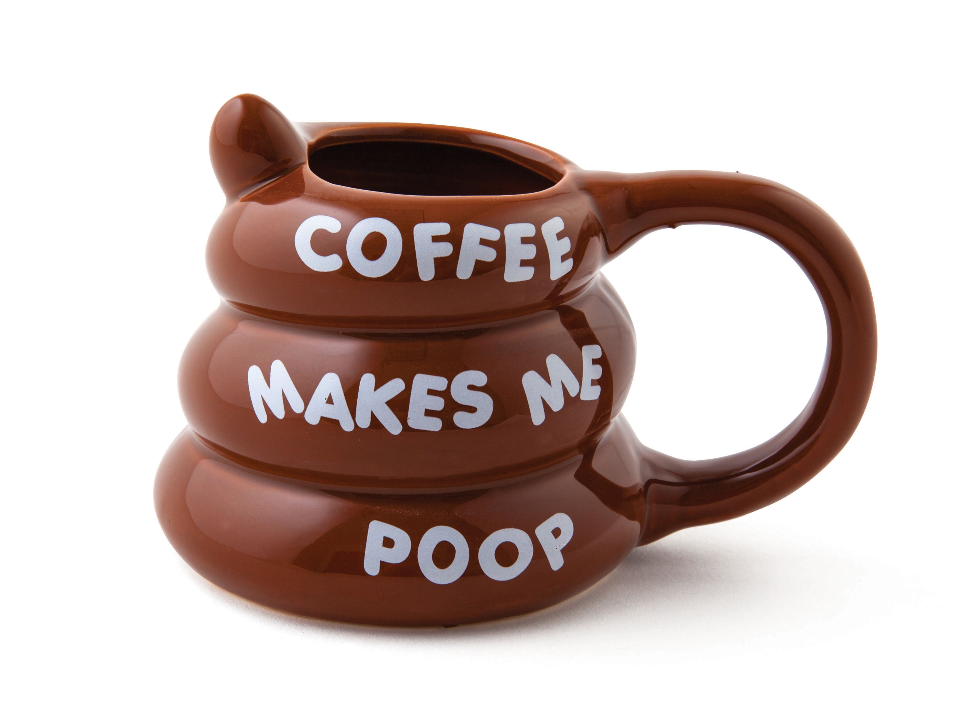 BigMouth Inc Coffee Makes Me Poop Mug, Funny Novelty Gift, 14 oz Brown ...