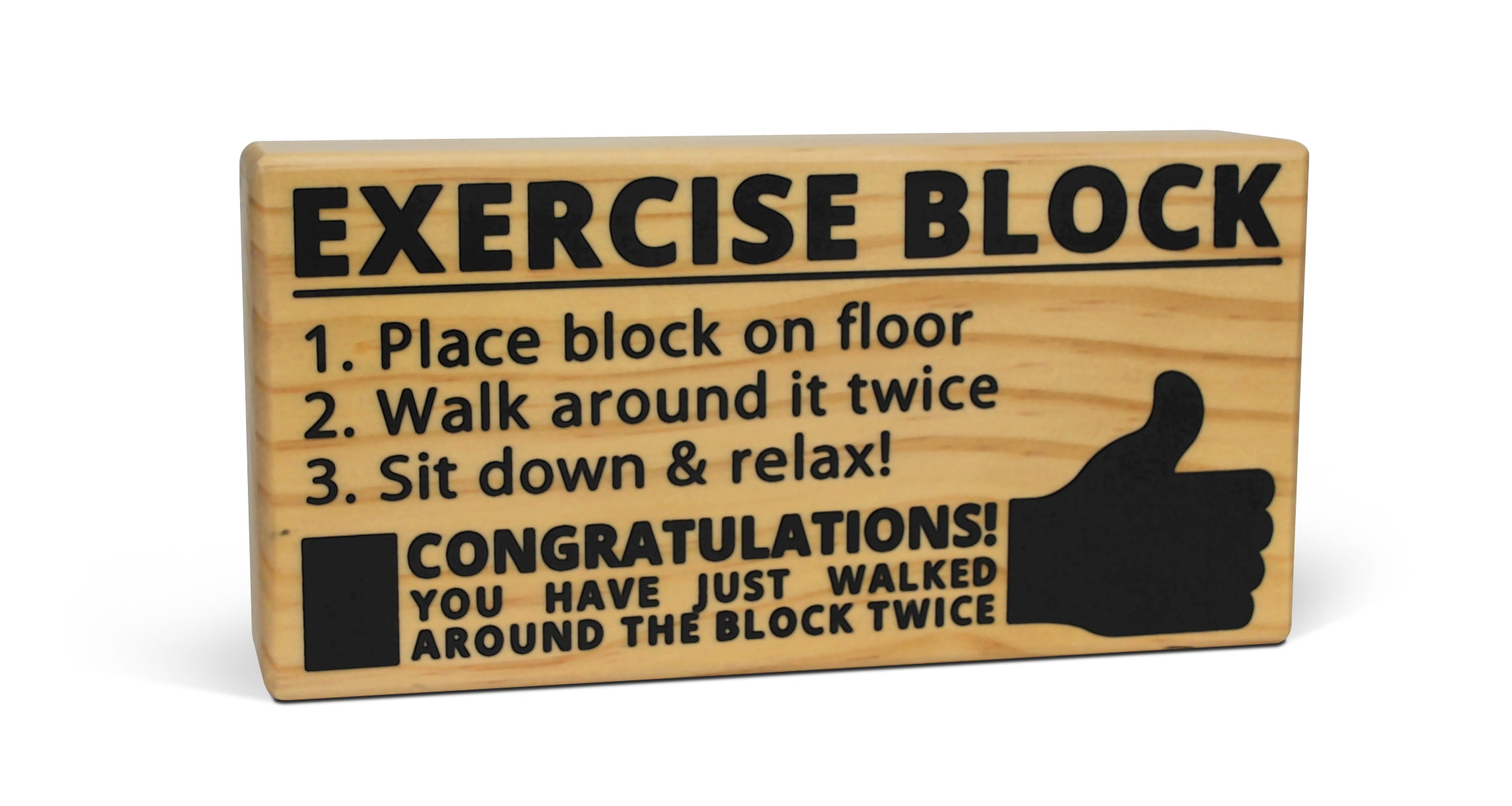 BigMouth Inc Exercise Block - Hilarious Wooden Exercise Tool with ...