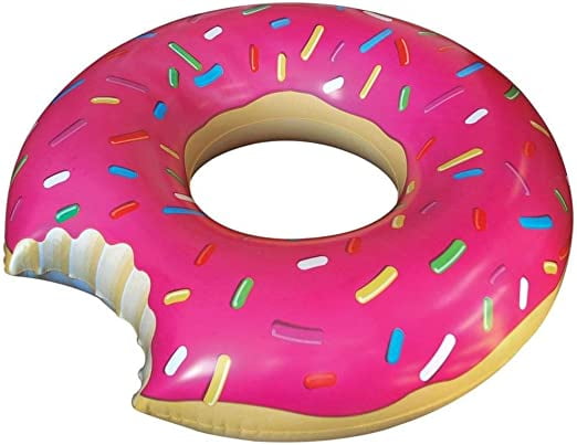BigMouth Inc Gigantic Donut Pool Float, Funny Inflatable Vinyl Summer ...