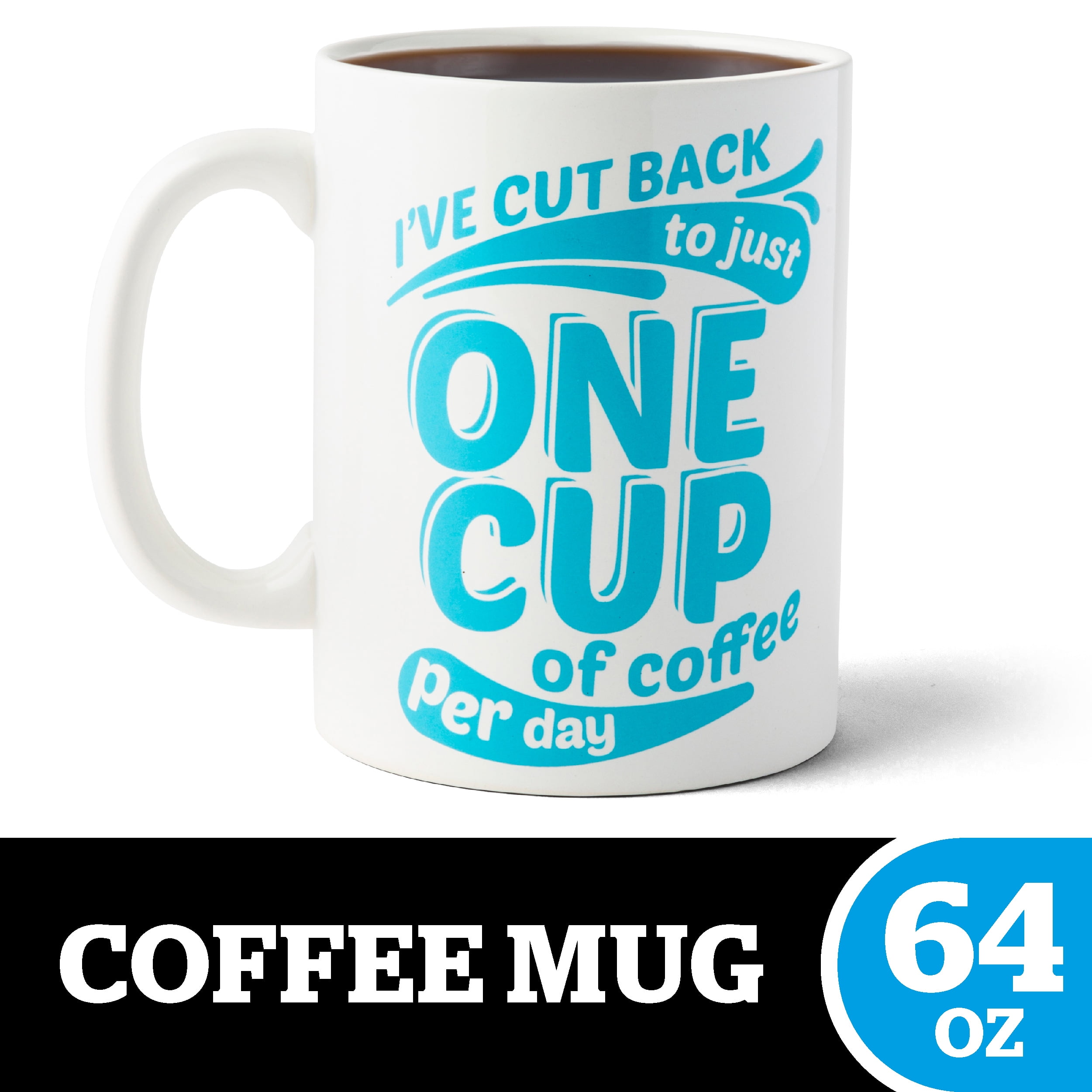 BigMouth Inc. One Cup XL Coffee Mug –Hilarious 64oz Ceramic Coffee Cup ...