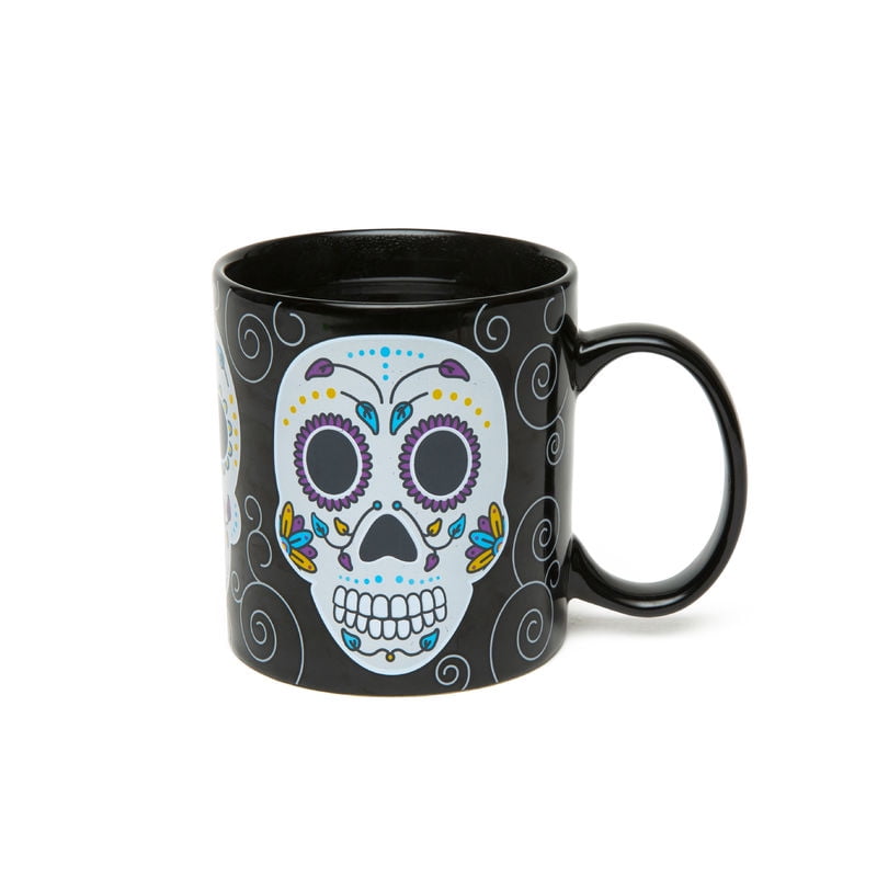 BigMouth Inc. Sugar Skull Heat Color Changing Coffee Mug – Large 20 oz ...