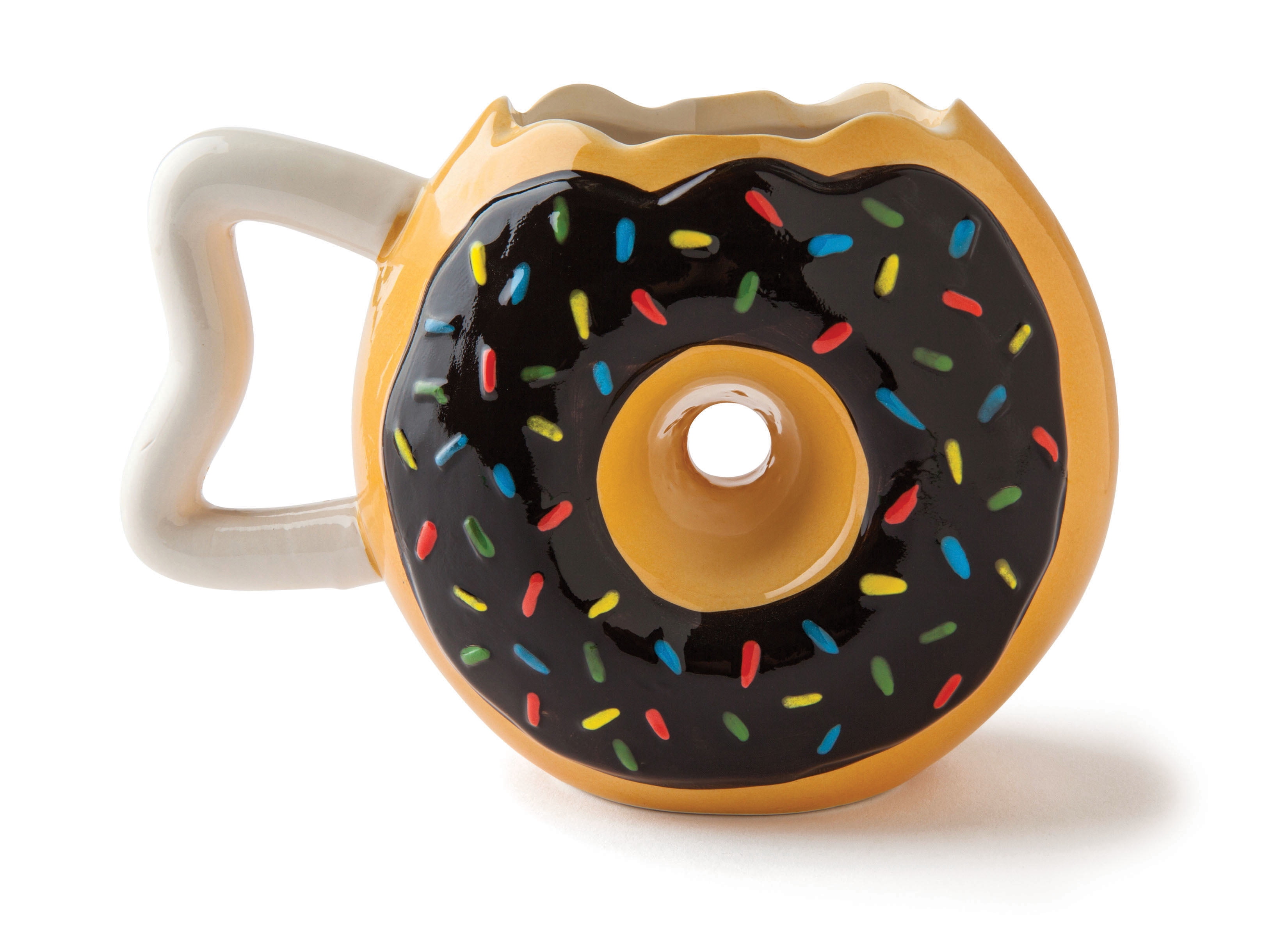 BigMouth Inc The Original Donut Mug, Ceramic 14oz, Chocolate Frosting ...