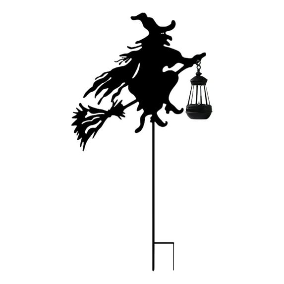 BigTiny 1/2Pcs Outdoor Witch Solar Lanterns Halloween Decorations ...