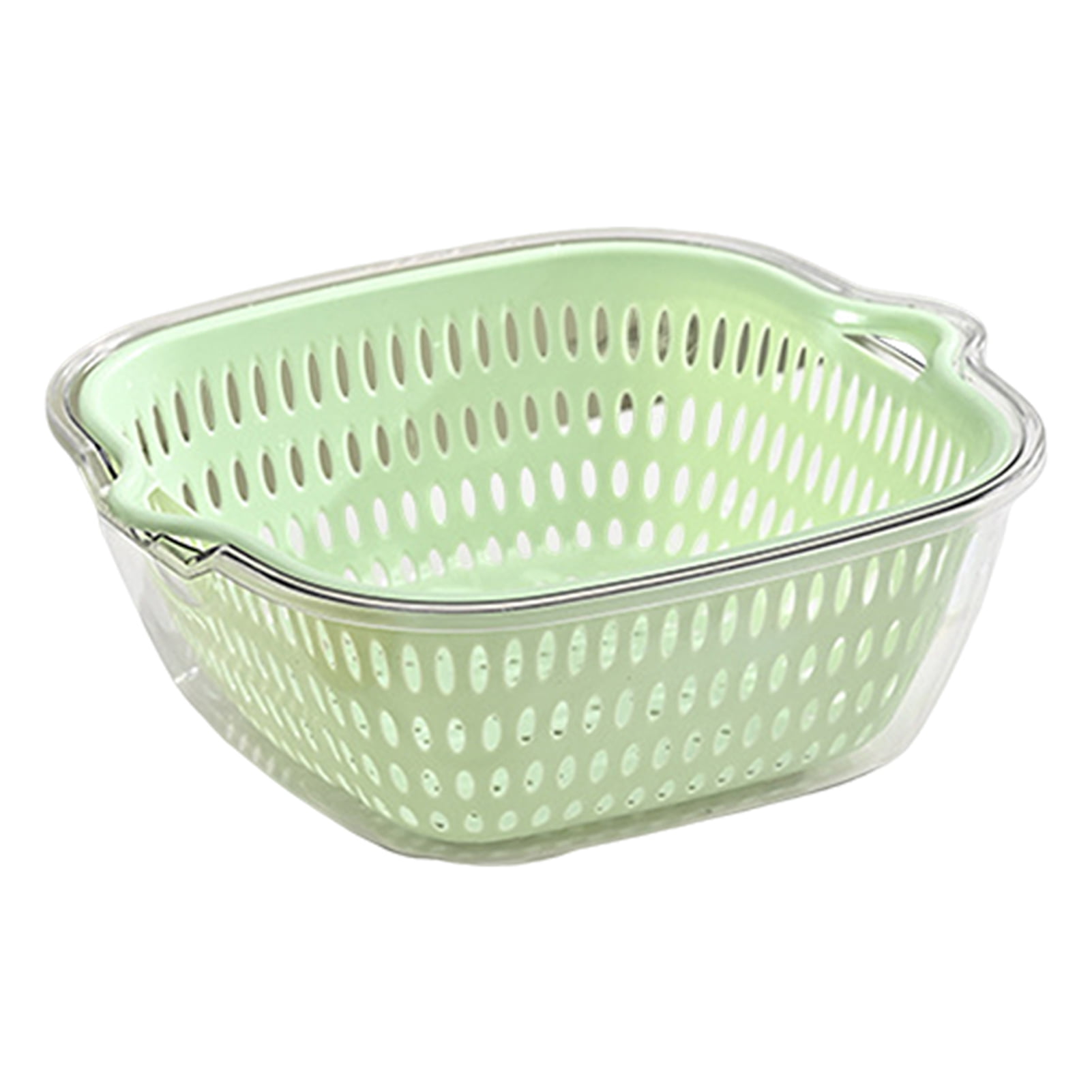 BigTiny 1/3Pcs Double-layer Fruit Vegetable Wash Basins Drain Baskets ...