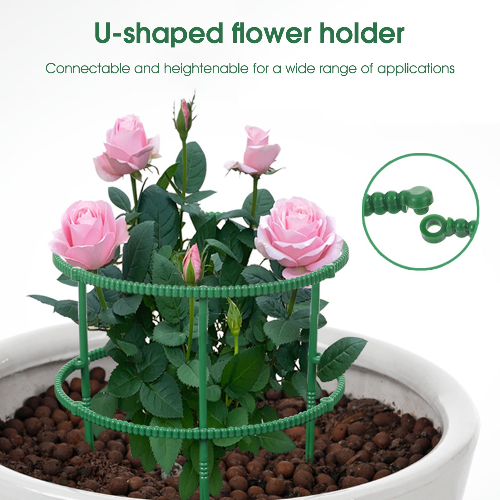 BigTiny 1 Set Plant Support Ring High Durability Smooth Edge ...