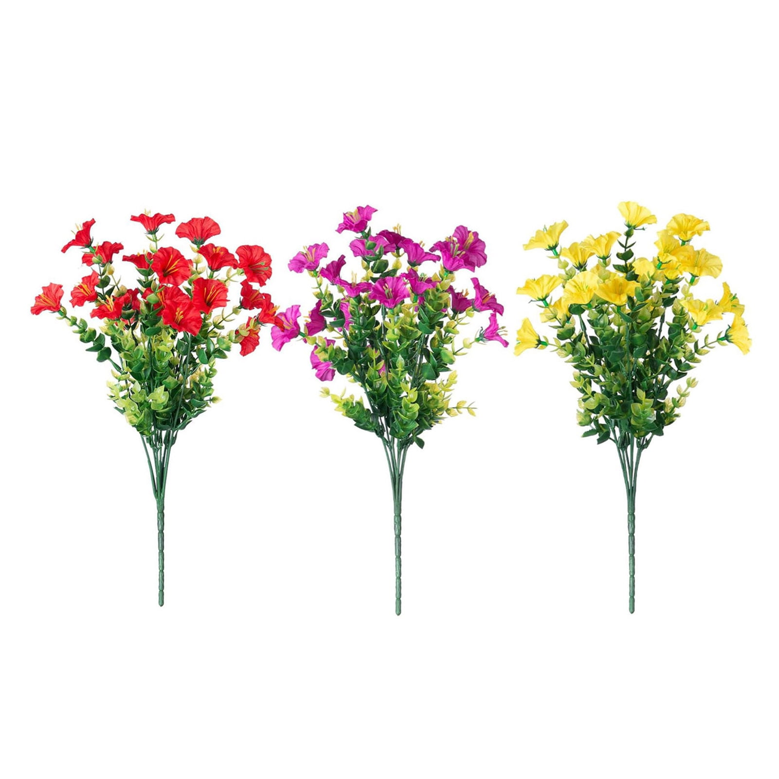 BigTiny 12Pcs Simulated Artificial Fake Flowers Realistic Vivid ...