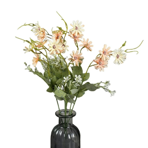 BigTiny 2 Pcs Simulated Flowers Bunch Artificial Daisies with Flexible ...