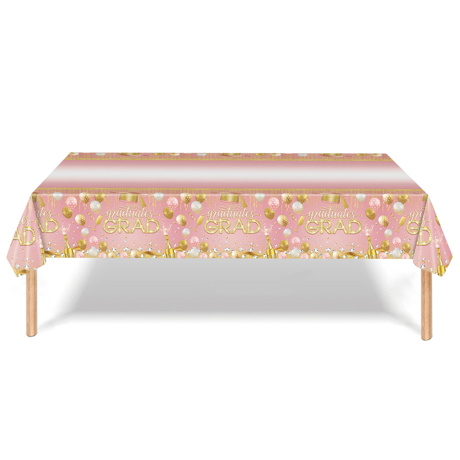BigTiny 2Pcs Disposable Tablecloth Graduation Party Tablecloth Plastic ...