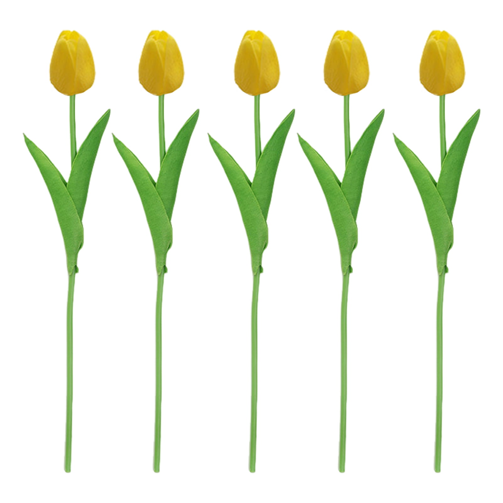 Yellow Tulips Hand-Knitted Fake Tulip Flowers – Decorative Yellow Rose ...