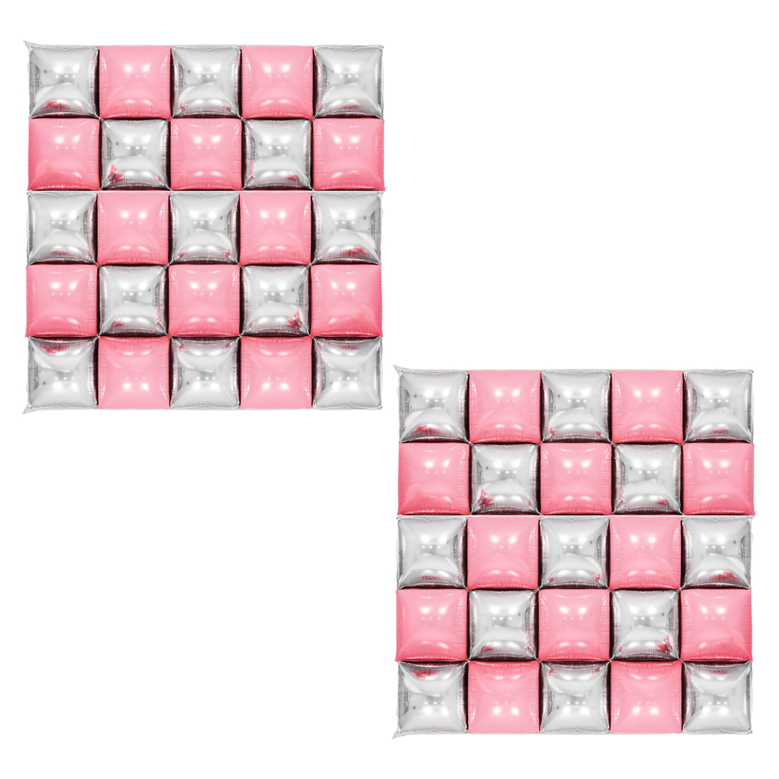 BigTiny 50 Pcs Square Foil Balloons Wall Backdrop Double Sided Metallic ...