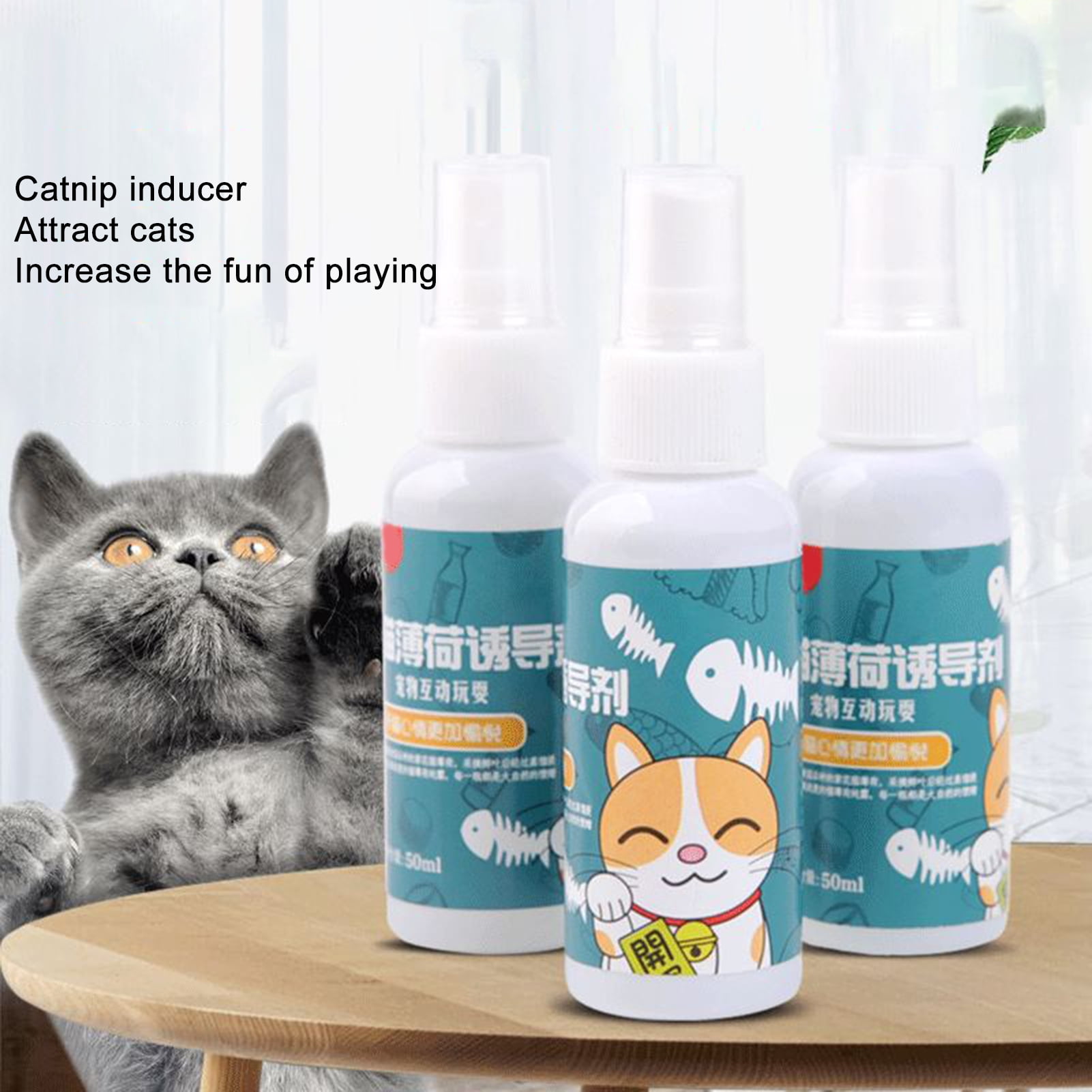 BigTiny 50ml Catnip Spray No Side Effect Relieve Stress Exclude Stray ...