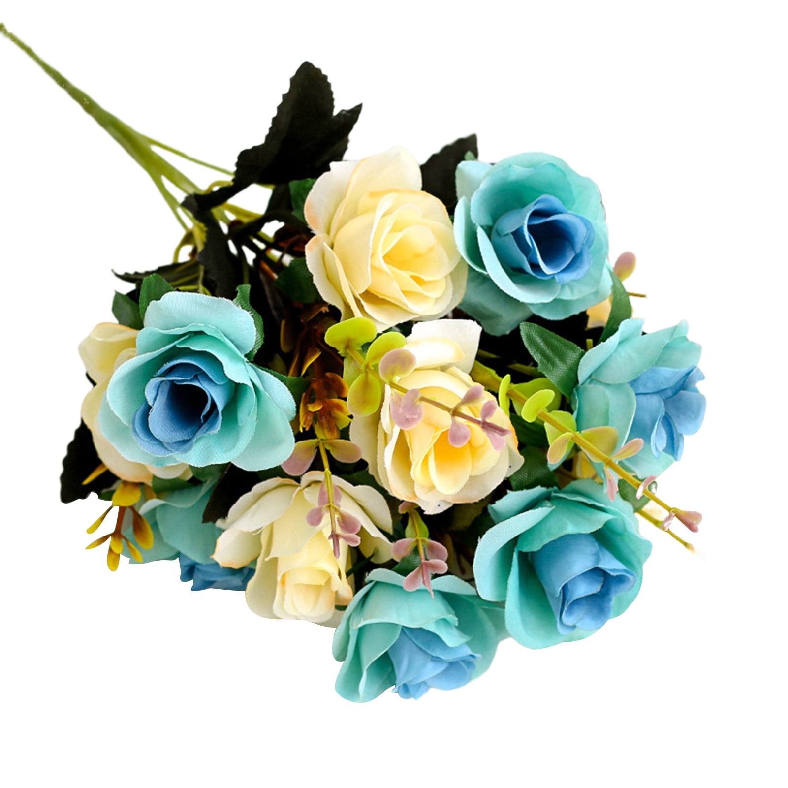 BigTiny 6 Forks 12 Heads Simulated Roses Bright Colors Realistic ...