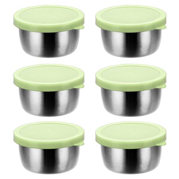 BigTiny 6Pcs Sauce Cups with Easy Open Colorful Lids Leak-Proof 40ml ...