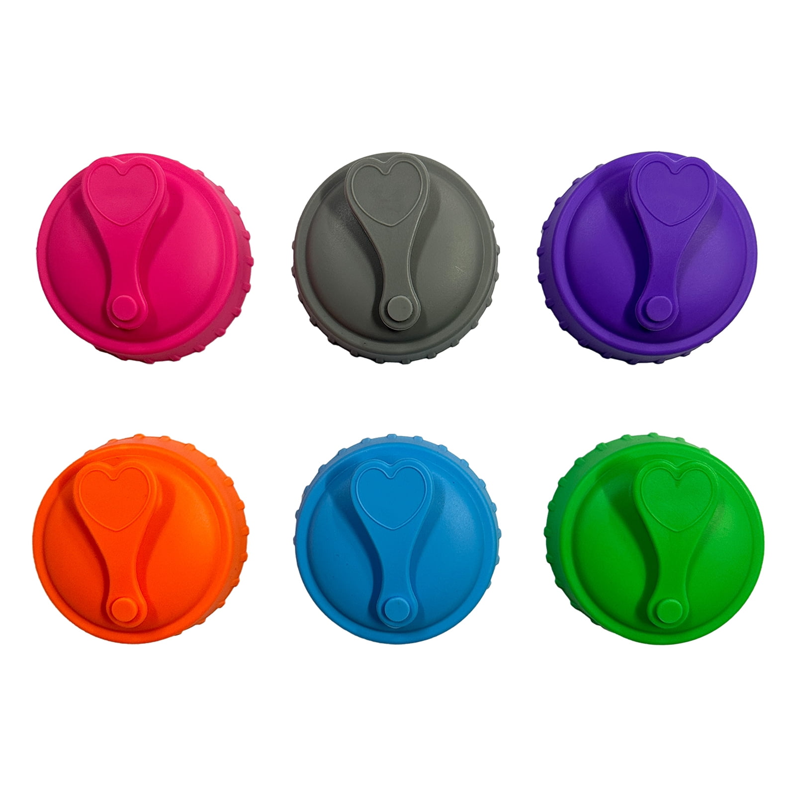 BigTiny 6Pcs Silicone Can Lid for Soda Beer Juice Reusable Stopper for ...