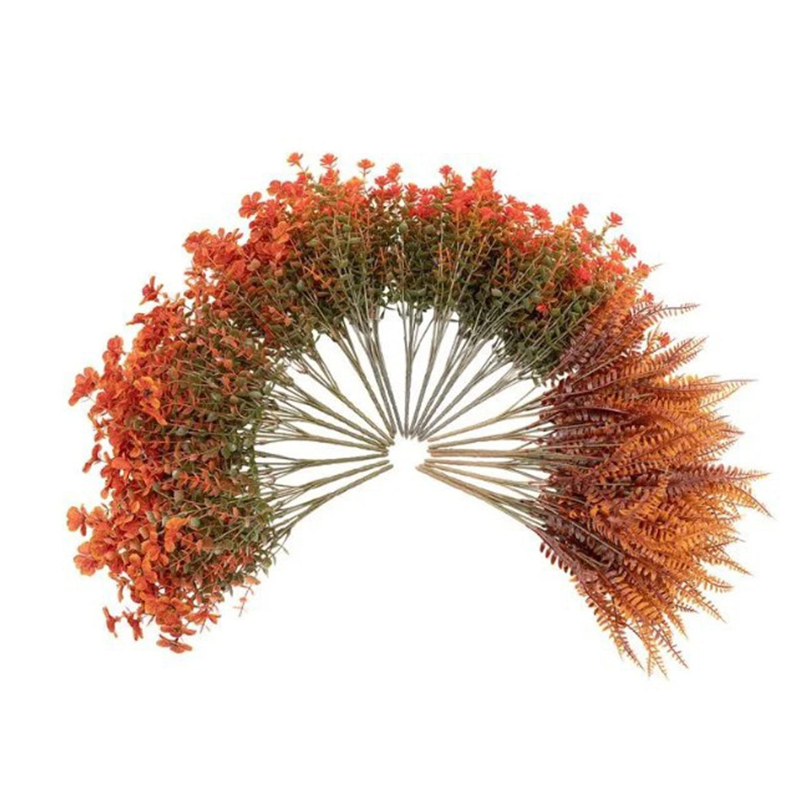 BigTiny Artificial Fall Flowers UV Resistant Fake Violets Maple Leaf ...