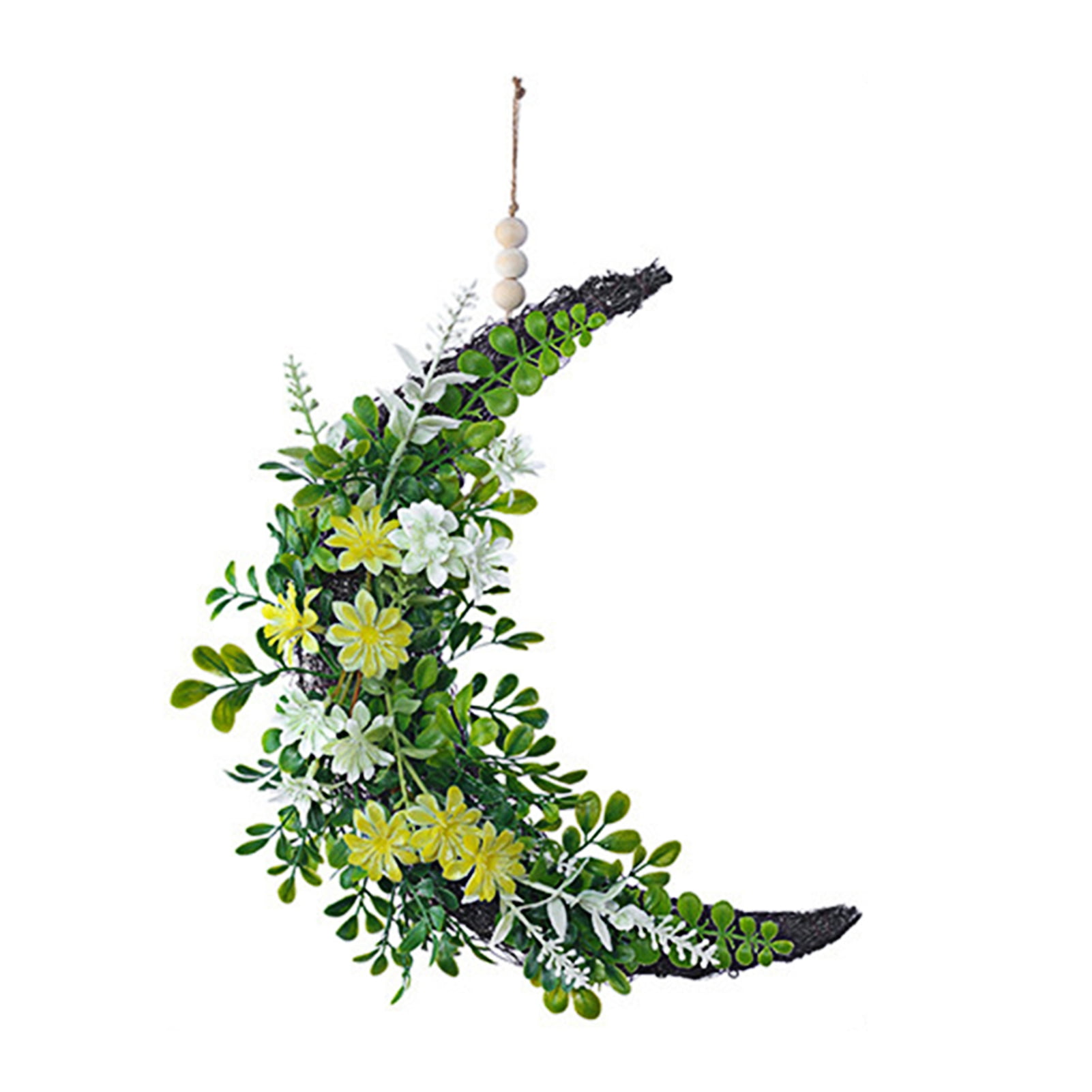 BigTiny Artificial Greenery Wreath Simulated Green Plants Decoration ...