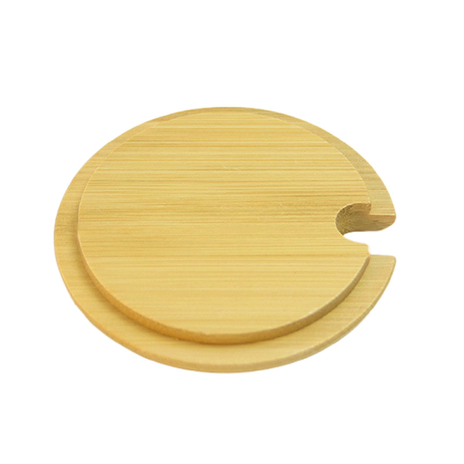 BigTiny Bamboo Cup Lid with Spoon Holes Wooden Cup Cover for Containers ...