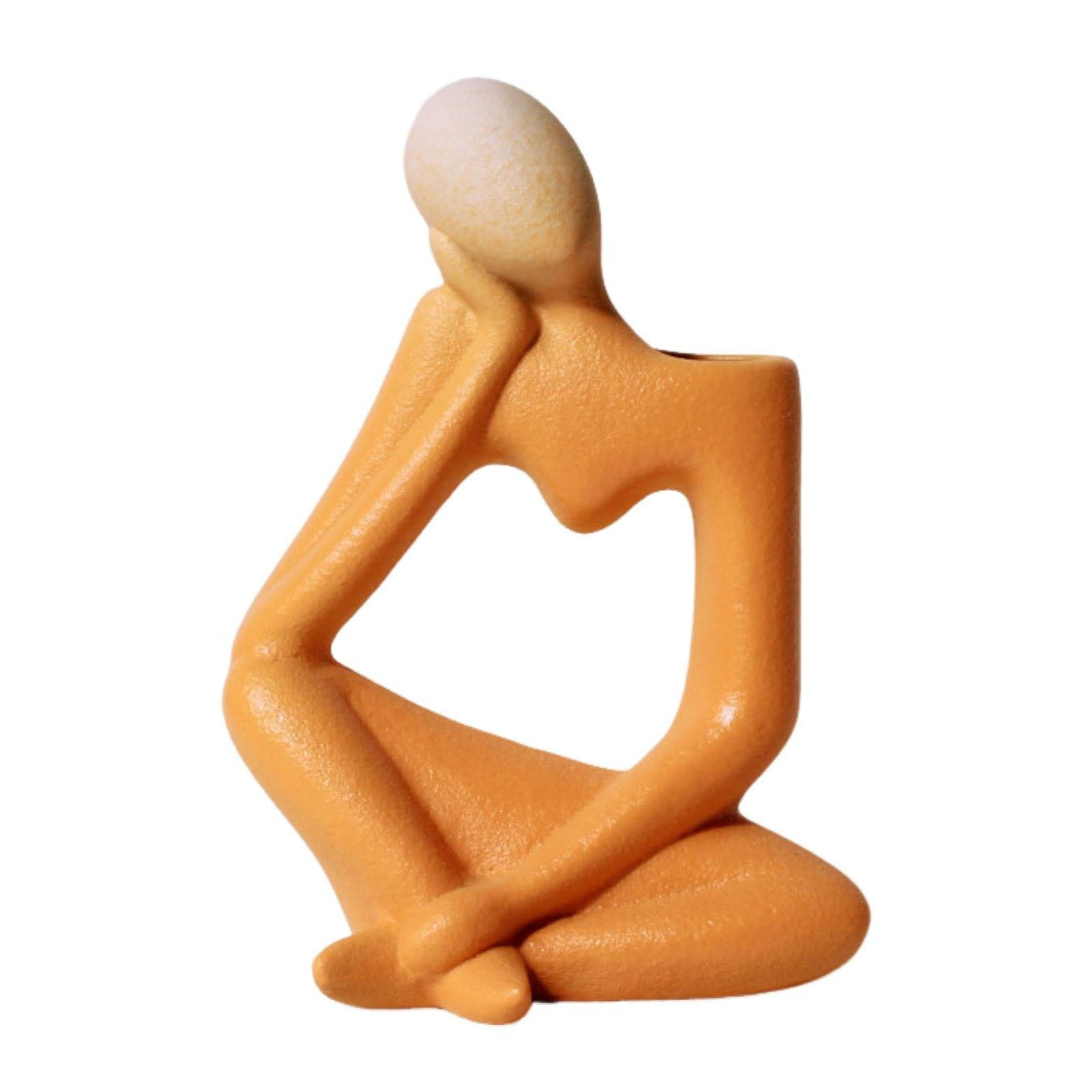 BigTiny Ceramic Thinker Vase Heart Hollow-out Human-Shaped Vase ...