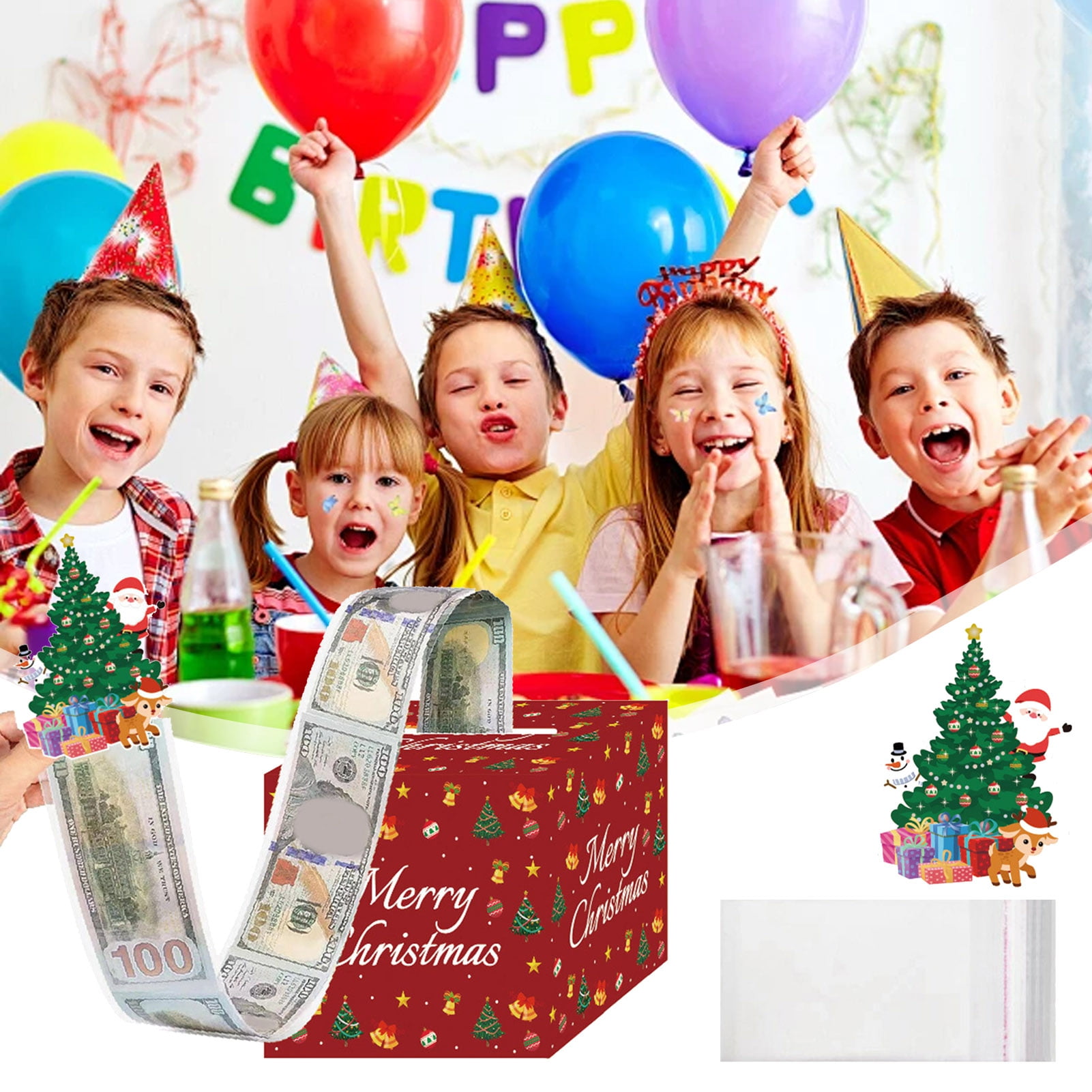 BigTiny Christmas Money Box for Cash Gift Pull DIY Surprise Money ...