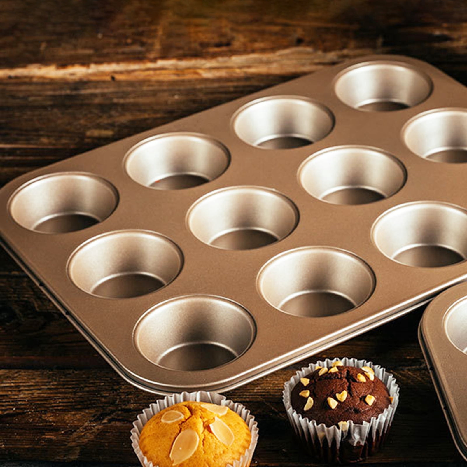 BigTiny Cupcake Pan 6/12 Cavity Reusable Non-stick Bakeware Carbon ...