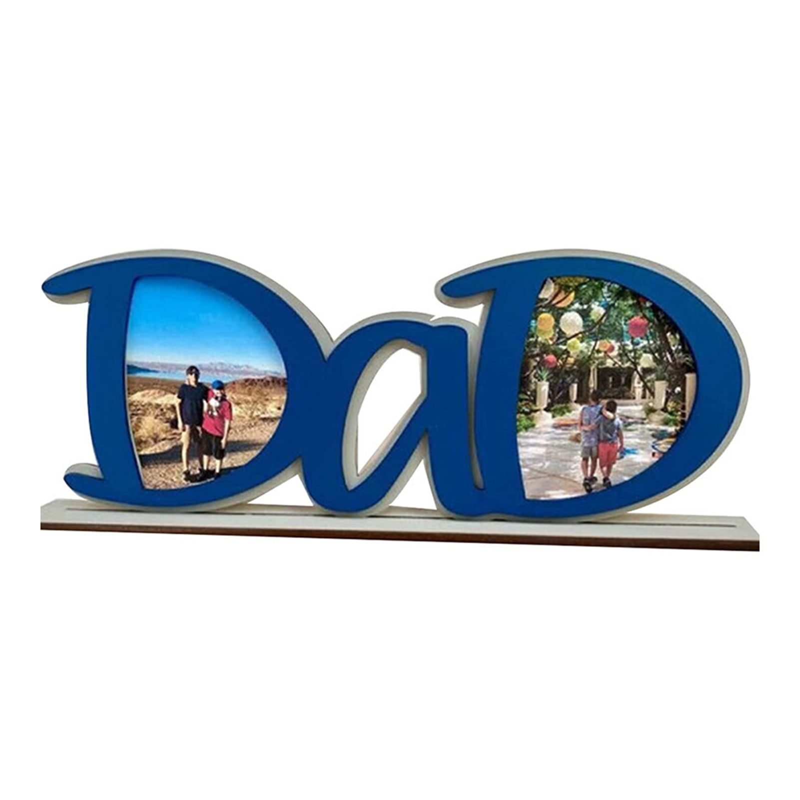BigTiny Father's Day Acrylic Photo Frame DIY PaPa Dad Letter Picture ...