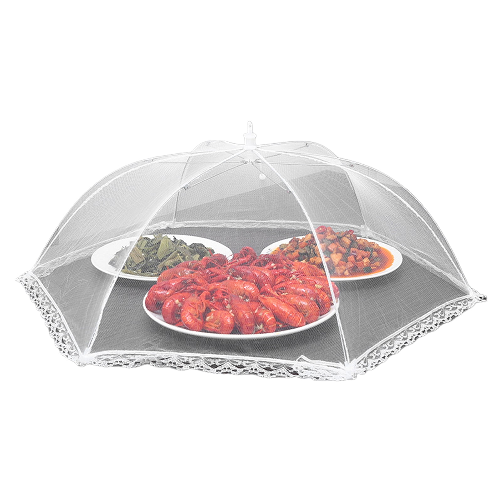 BigTiny Foldable Food Cover Umbrella-Style Mesh Net with Stainless ...