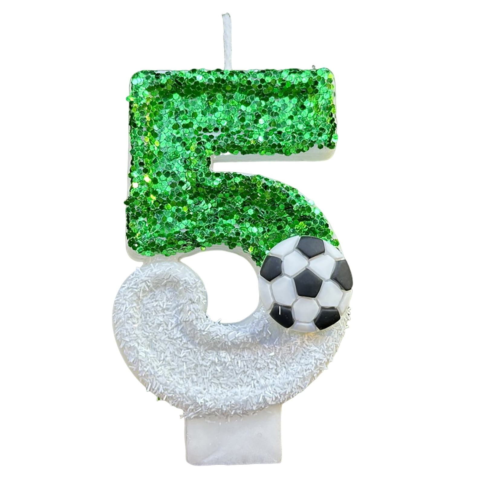 BigTiny Football Birthday Candle Eco-friendly No Odor Sequins Design ...