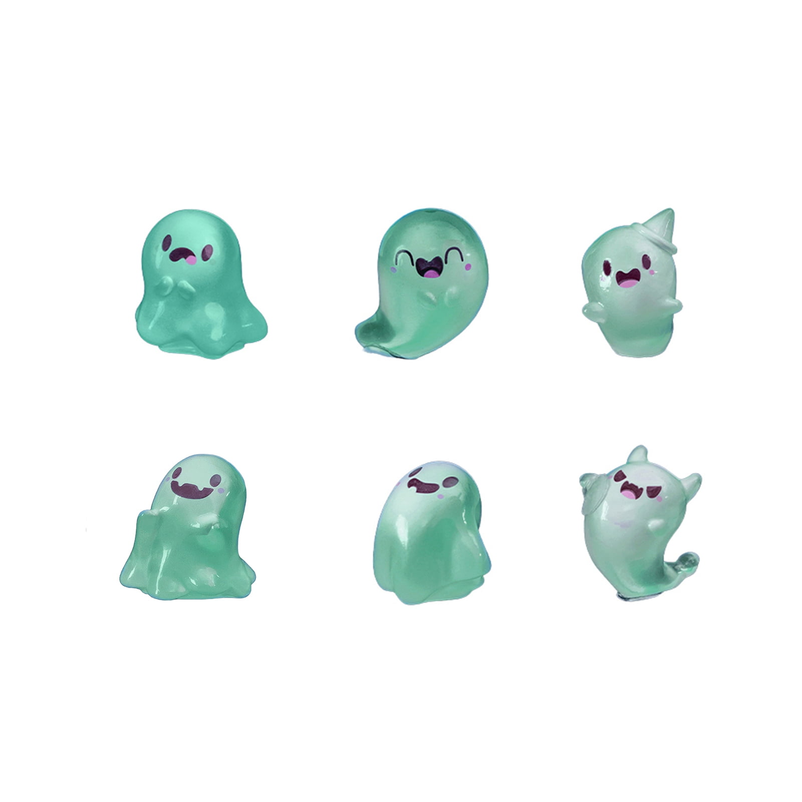 BigTiny Glow in The Dark Mini Ghost Figures with Box Luminous Small ...