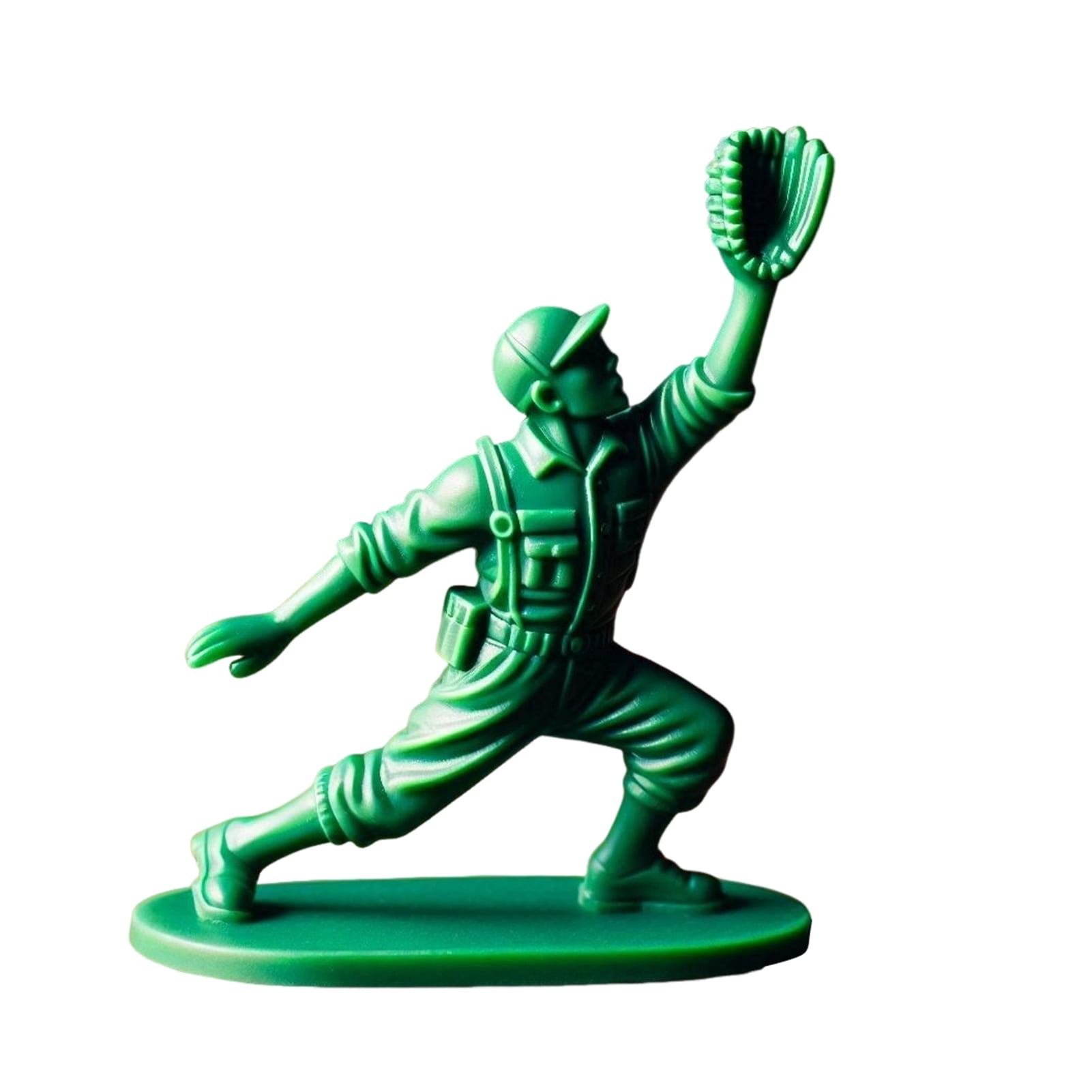 BigTiny Green Baseball Player Figurine Pitcher Catcher Fielder Baseball ...
