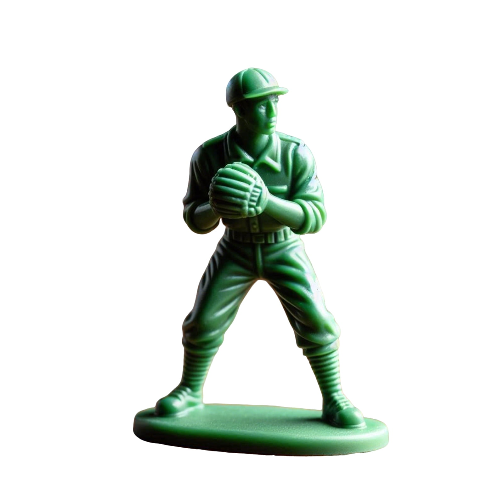 BigTiny Green Baseball Player Figurine Pitcher Catcher Fielder Baseball ...