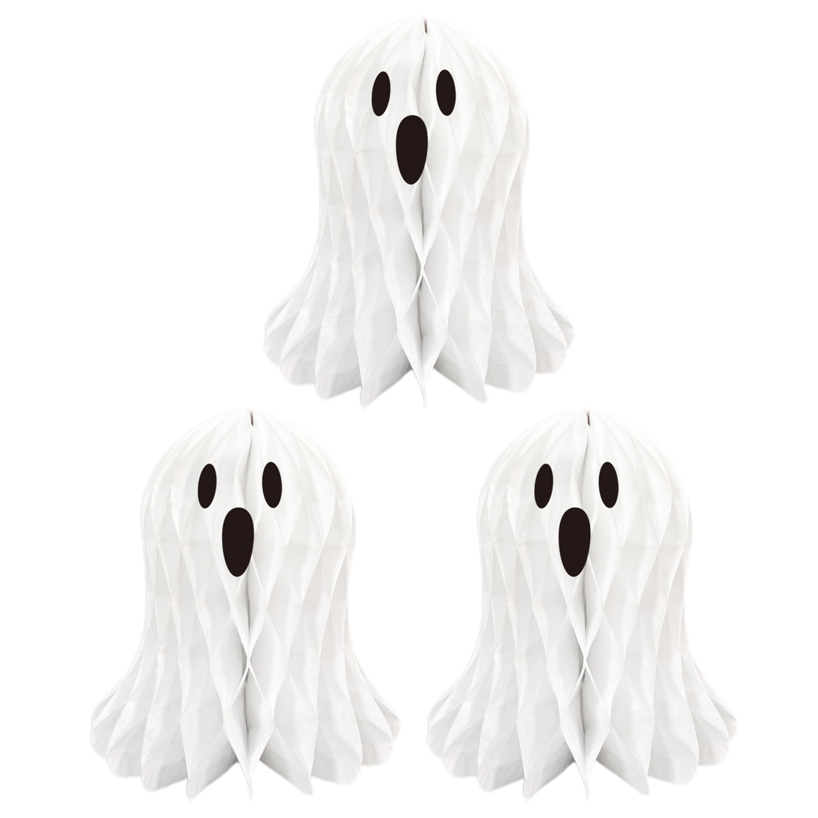 BigTiny Halloween Ghost Hanging Decoration White Paper Ghost Honeycomb ...
