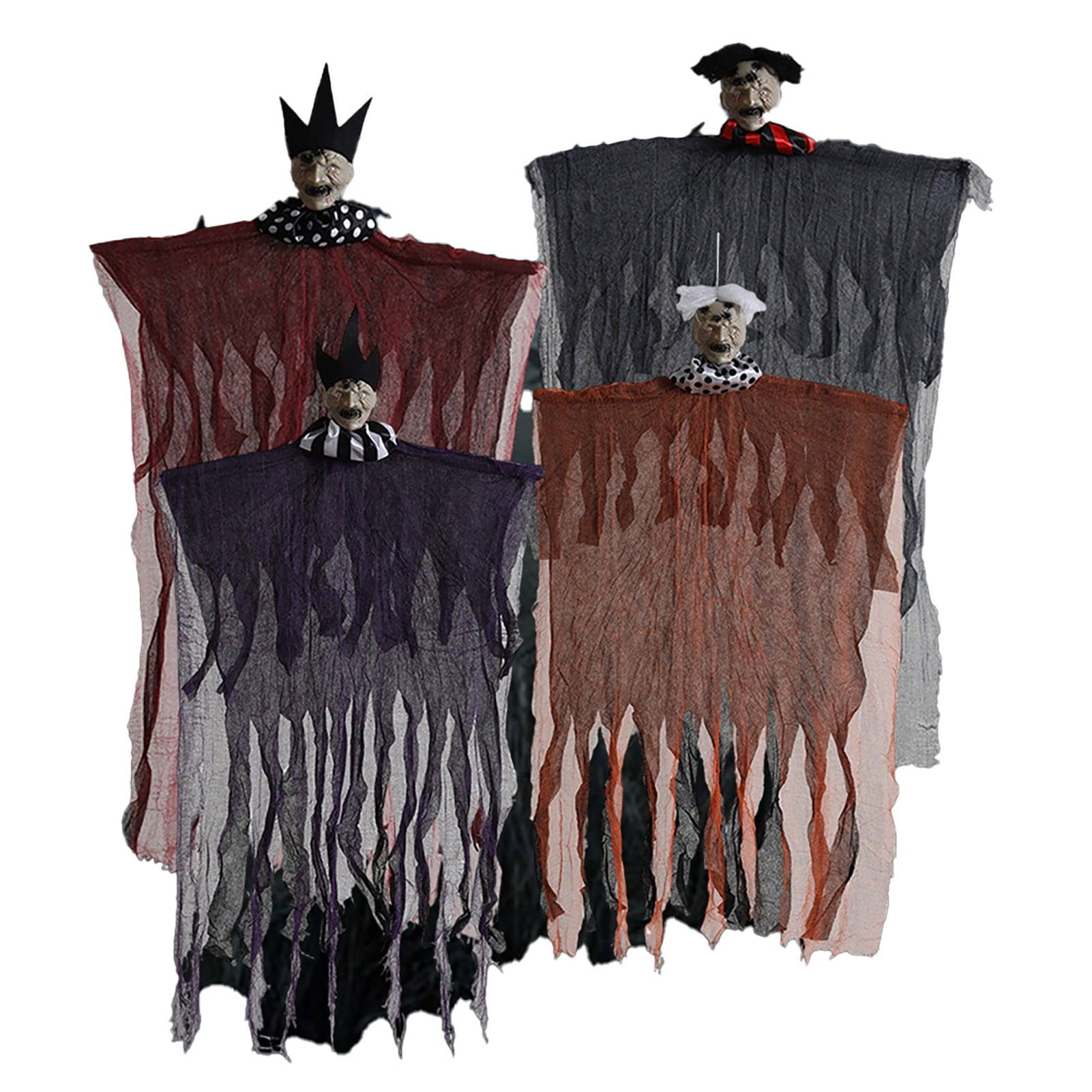 BigTiny Halloween Hanging Ghost Decoration Spooky Flying Skull Ghost ...