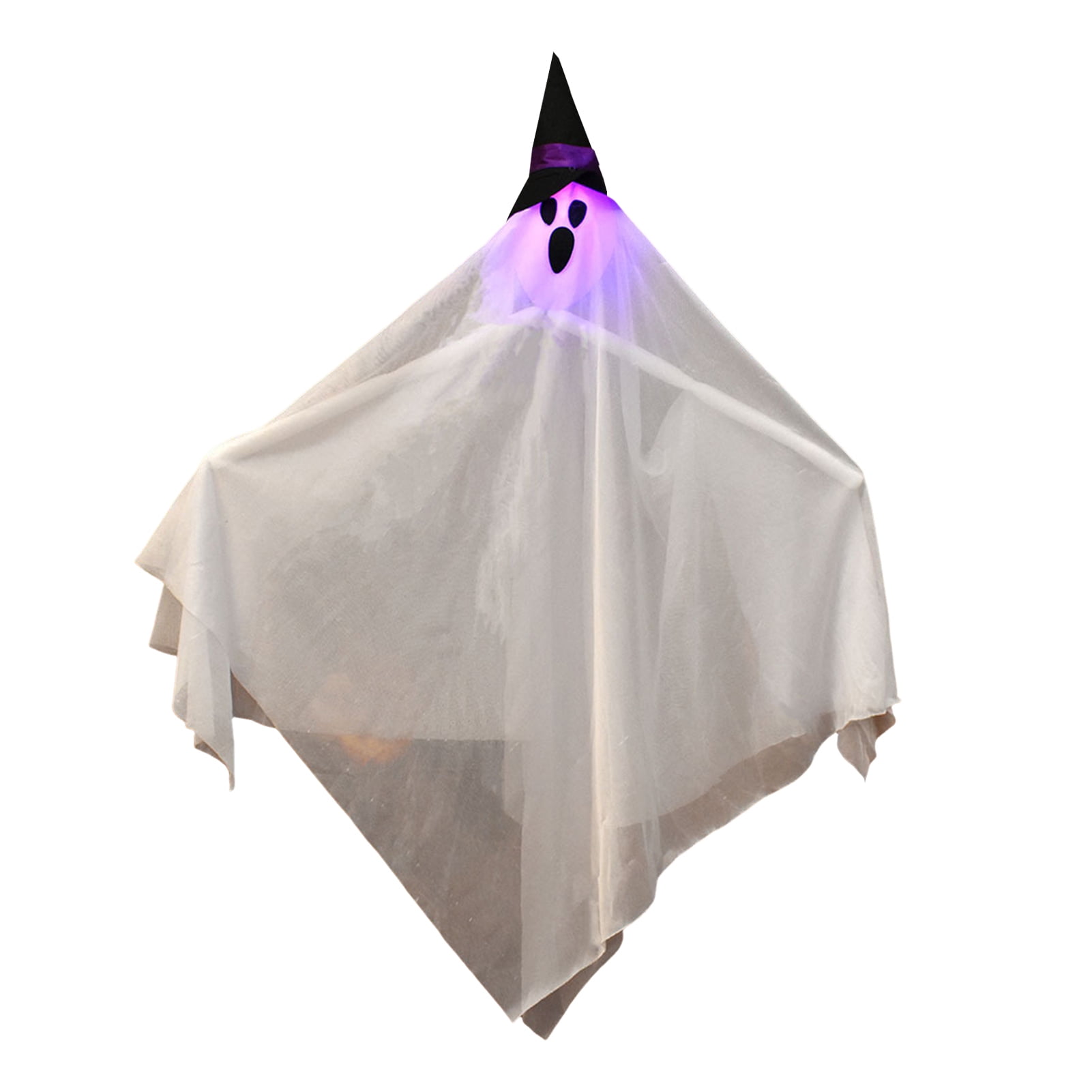 BigTiny Halloween Hanging Light-up Ghosts Outdoor Flying White Cloth ...