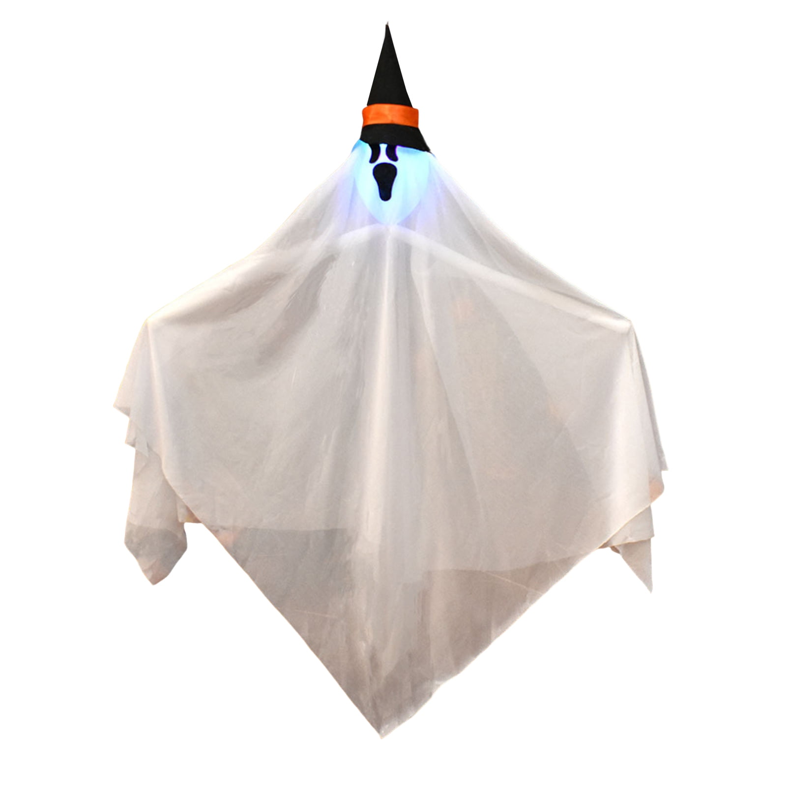 BigTiny Halloween Hanging Light-up Ghosts Outdoor Flying White Cloth ...