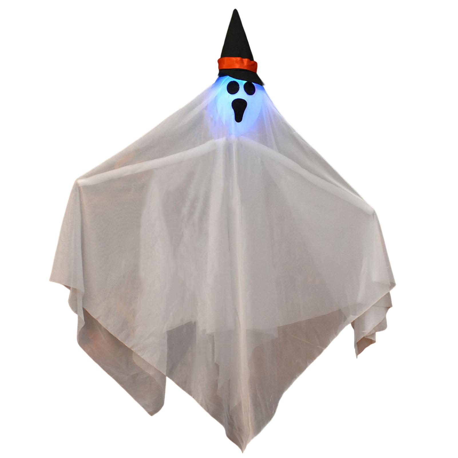 BigTiny Halloween Hanging Light-up Ghosts Outdoor Flying White Cloth ...