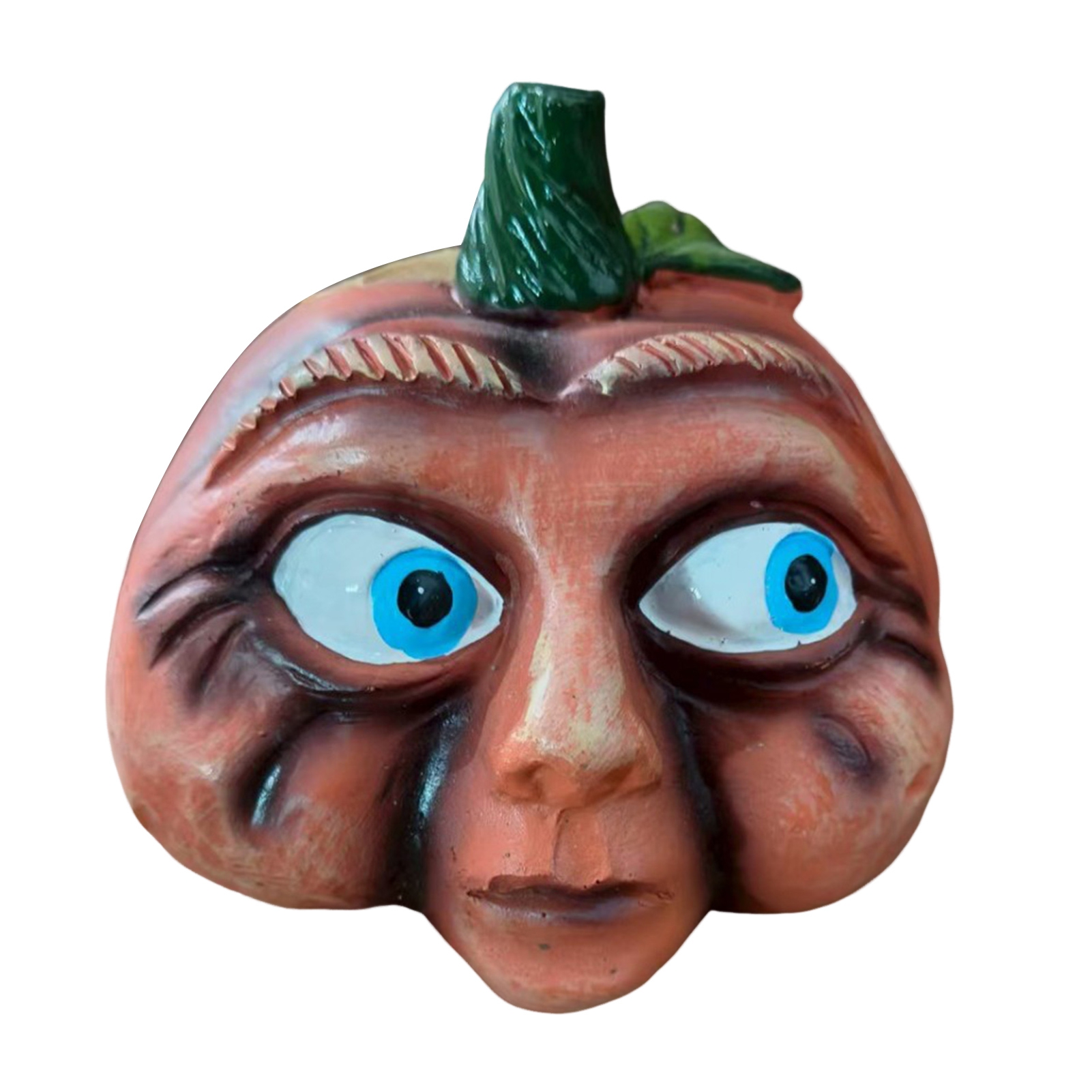 BigTiny Halloween Pumpkin Statue with Expression Cartoon Pumpkin Head ...