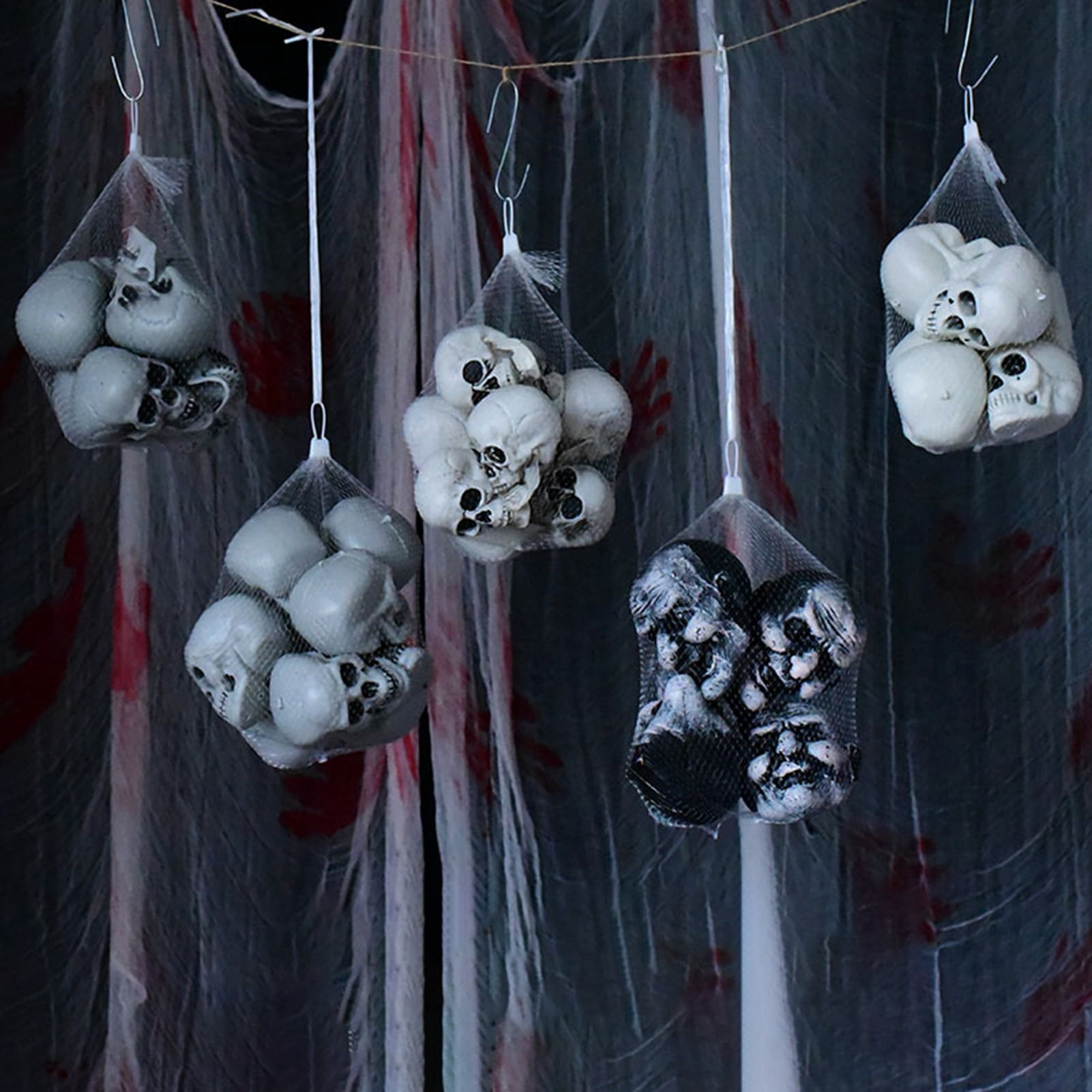 BigTiny Halloween Skulls Pendant Realistic Hanging Human Skeleton Head ...