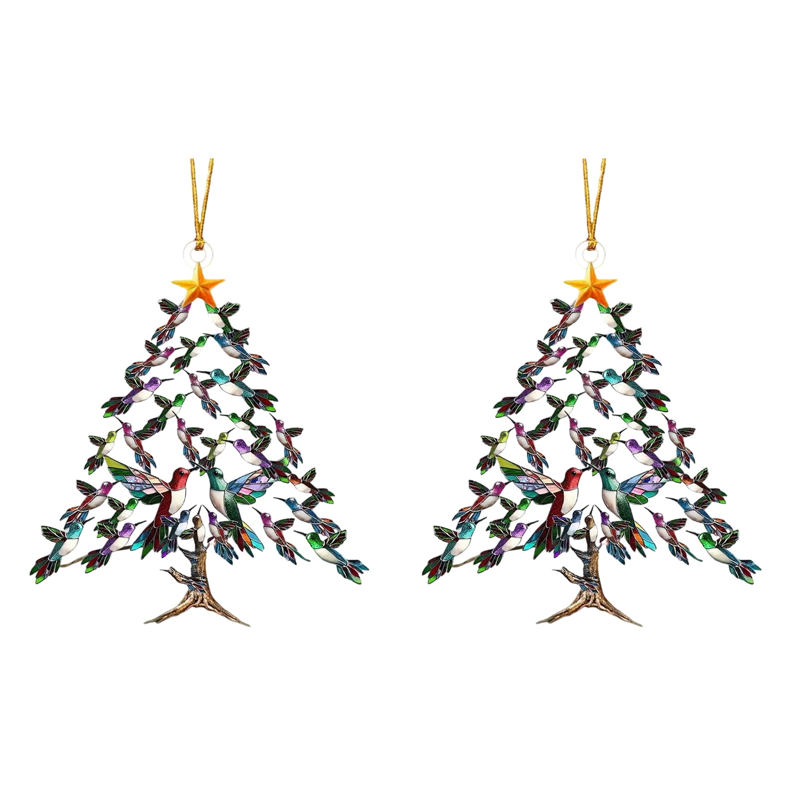 BigTiny Hummingbird Christmas Ornament Colorful Stack Bird Hanging ...