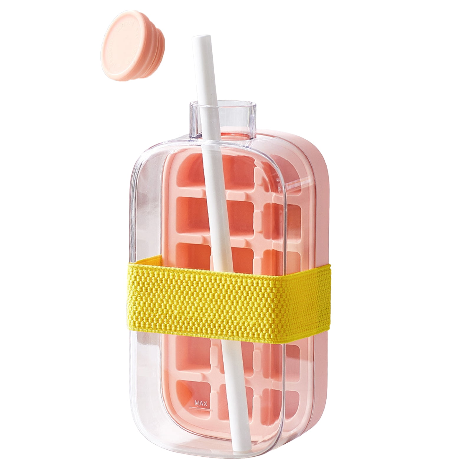 BigTiny Ice Cube Tray with Lid for Freezer Reusable Vertical Ice Cube ...