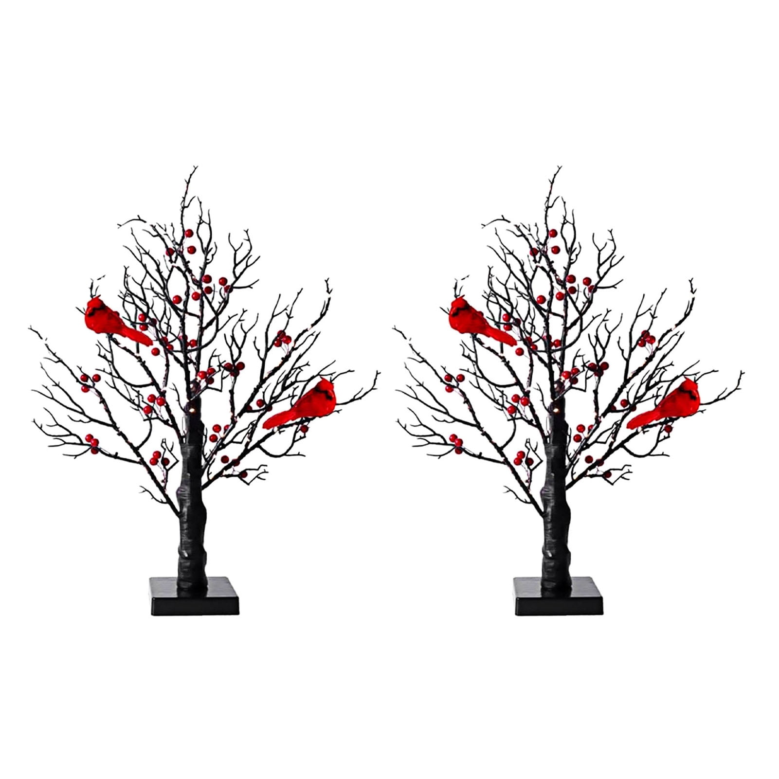 BigTiny LED Vintage Glowing Tree with Cardinals Battery Operated ...