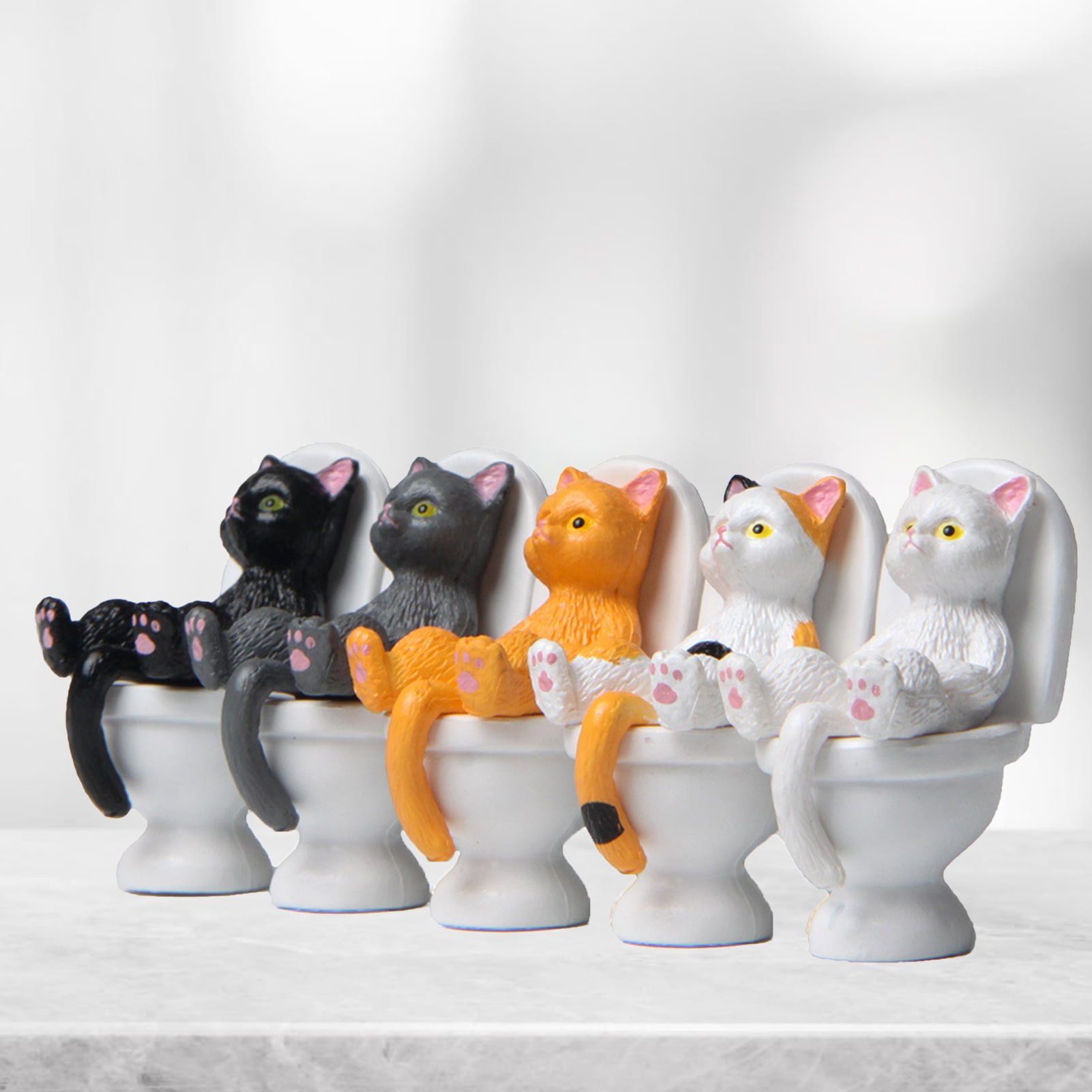 BigTiny Mini Cat Model High Simulation Vivid Expression Decoration ...