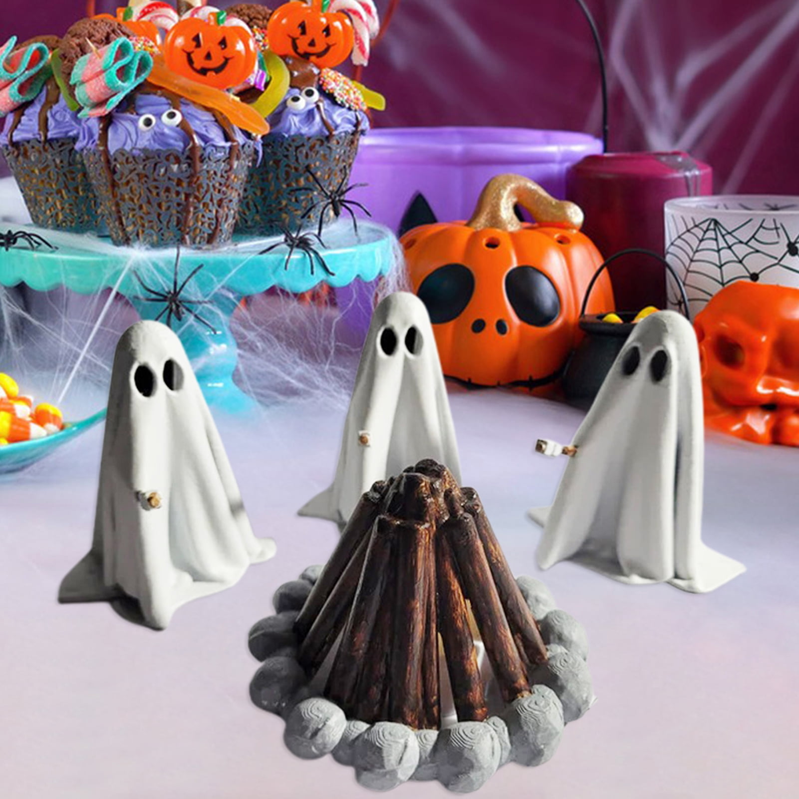 BigTiny Mini Ghost Campfire Decoration Cute Ghost Statue Miniature ...
