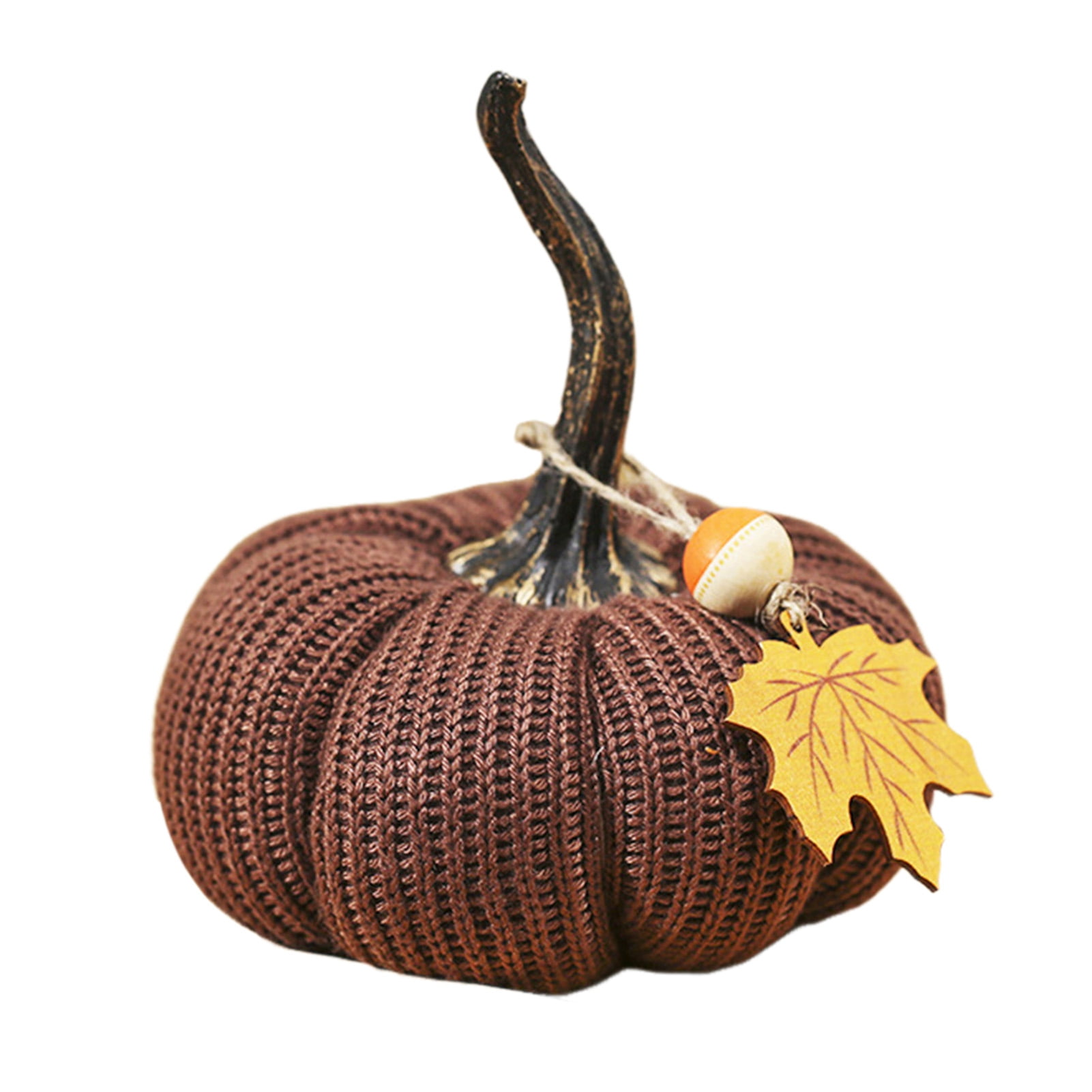 BigTiny Mini Knit Pumpkins Desktop Ornaments Autumn Fabric Artificial ...