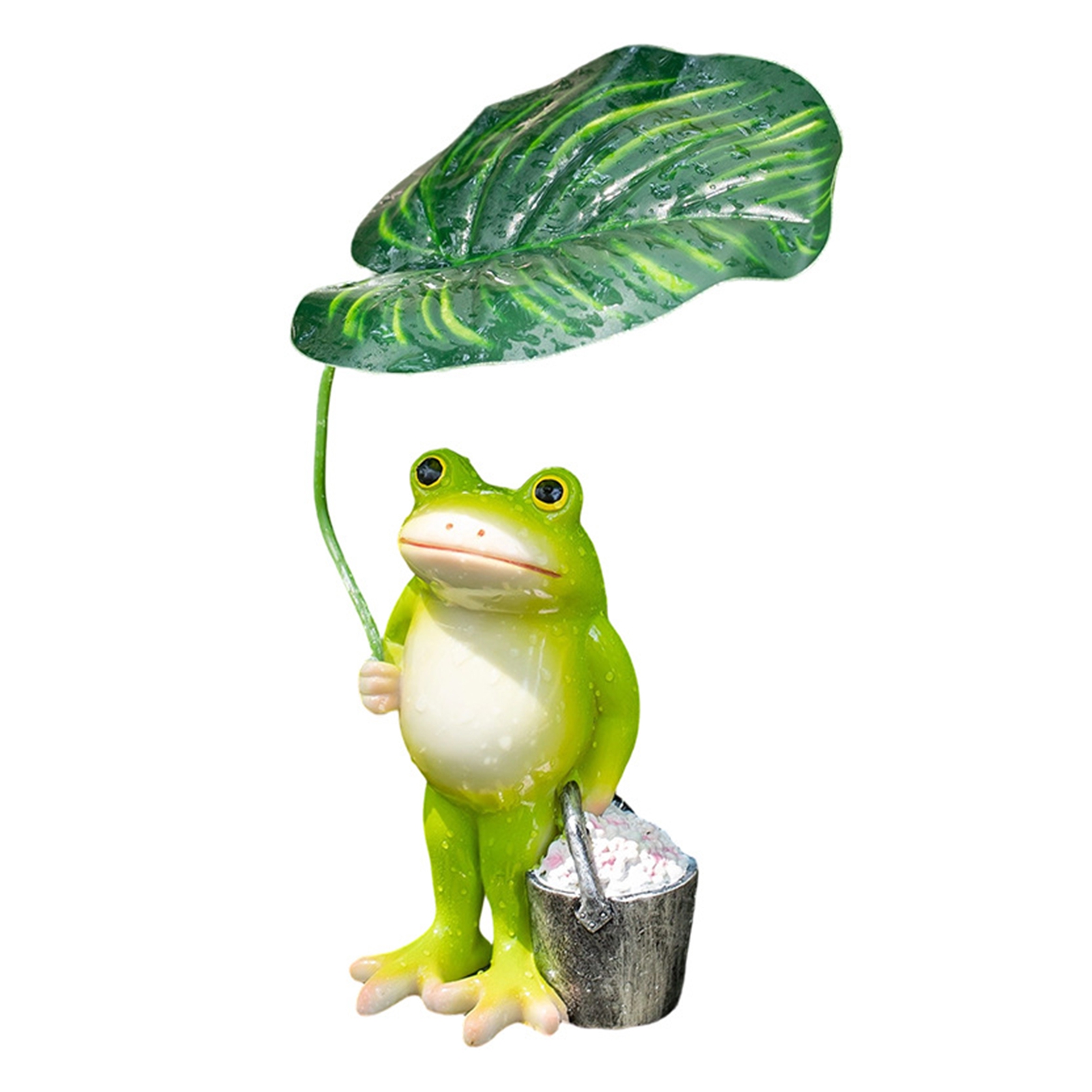 BigTiny Miniature Frog Figurine Garden Frog Statue Planter Decoration ...