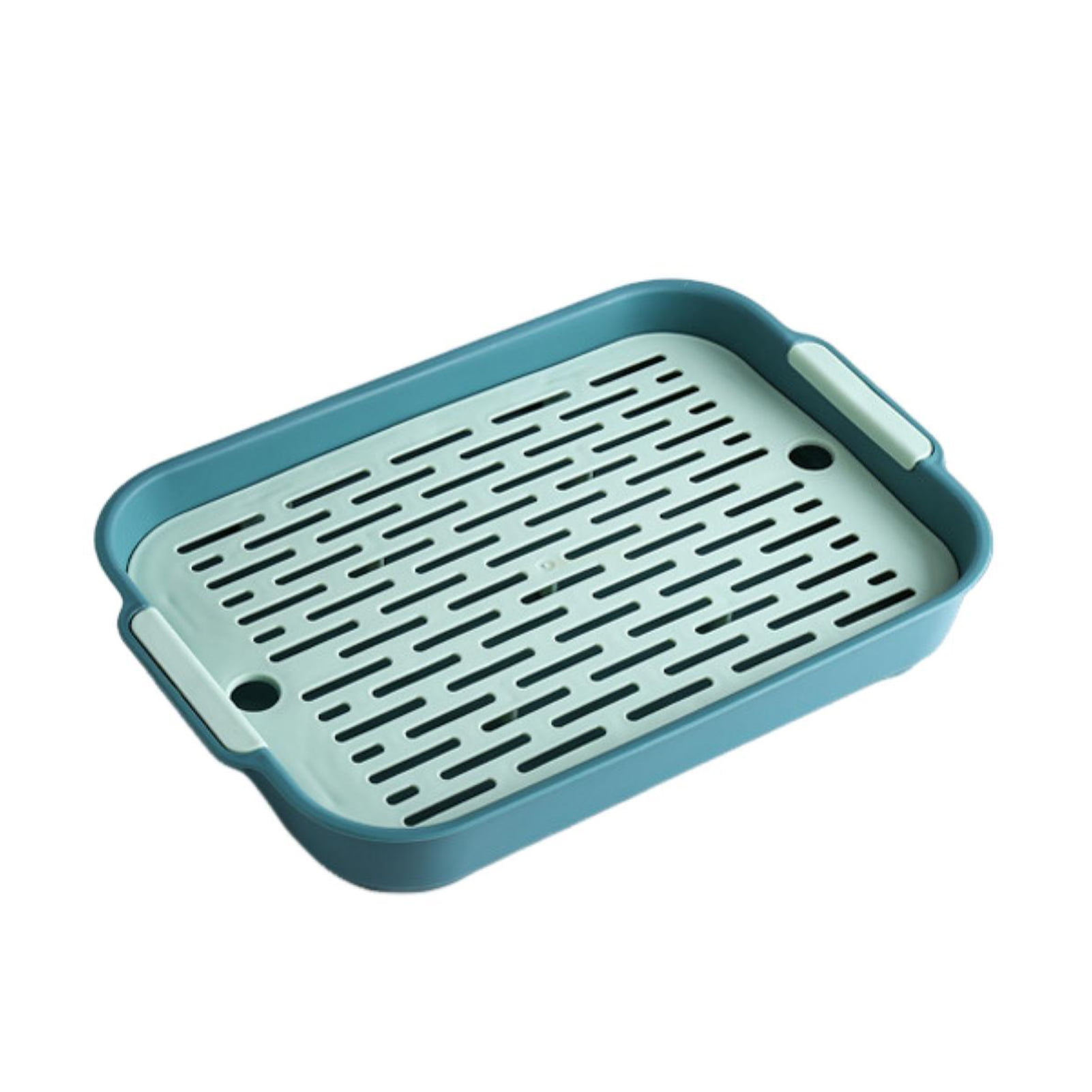 BigTiny Multi-Purpose Drainage Tray Double-Layer Plastic Drying Rack ...