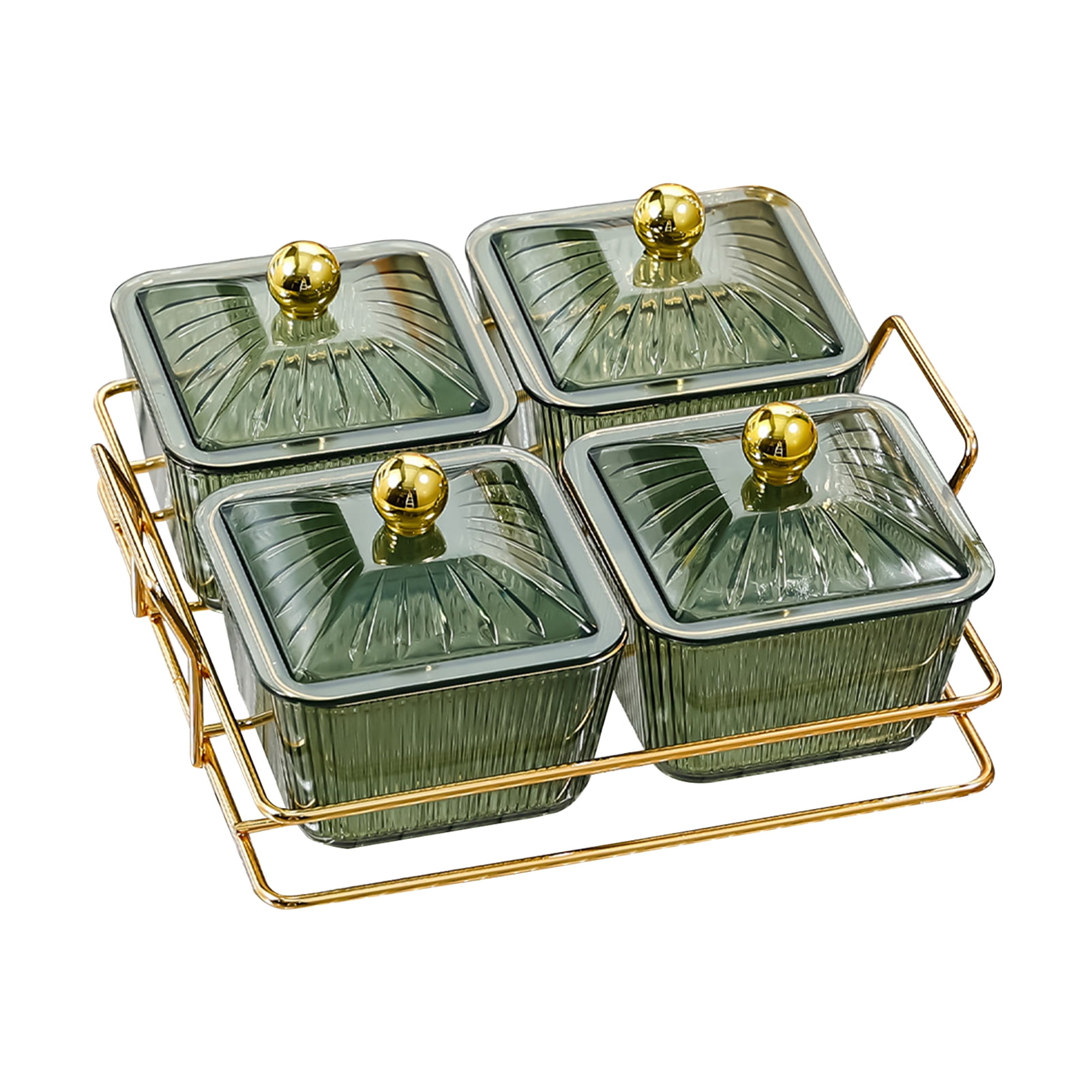 BigTiny Nut And Candy Serving Tray with Lids Fruit Plate Plastic ...
