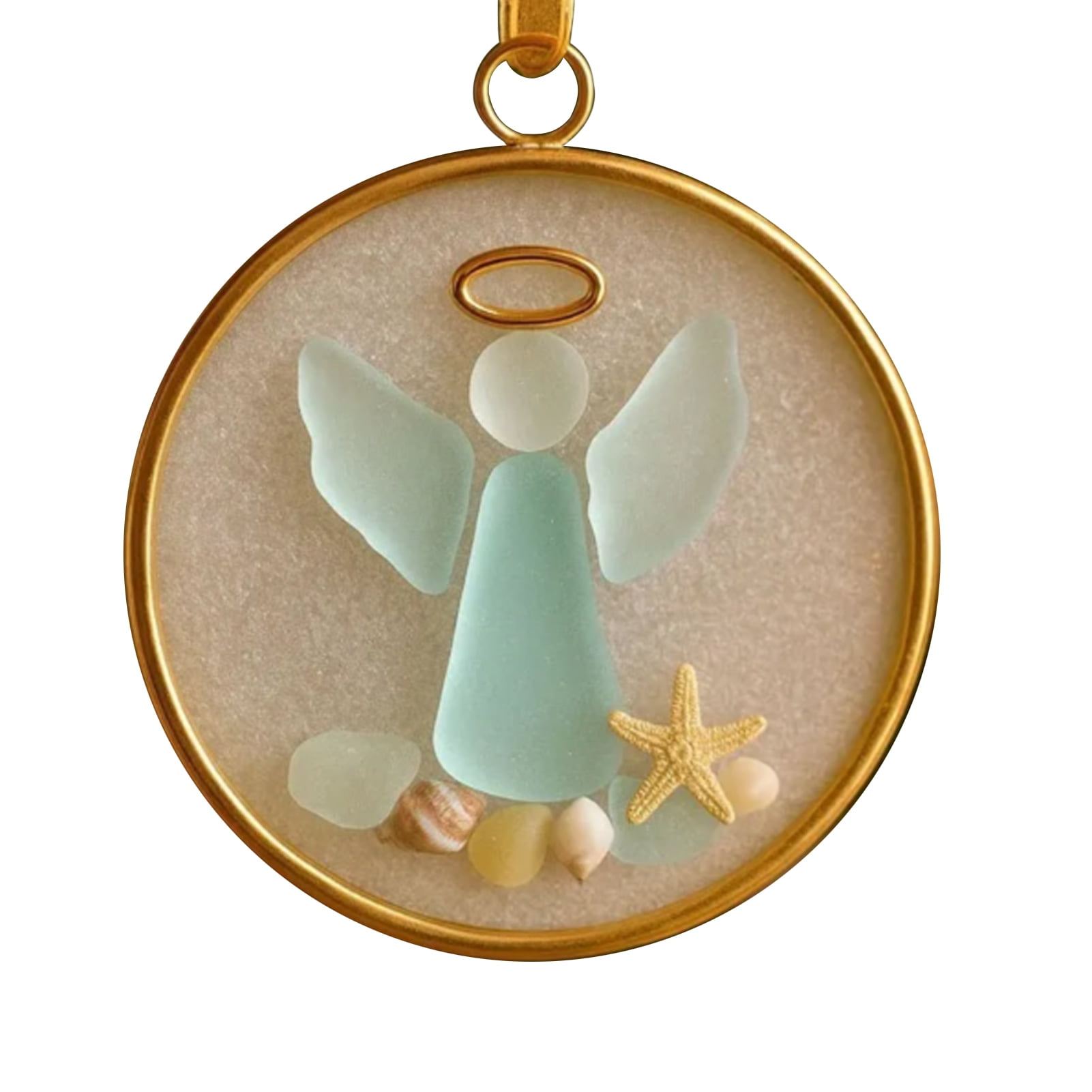 BigTiny Ocean-Inspired Christmas Ornament Sea Glass Shell Resin Tree ...