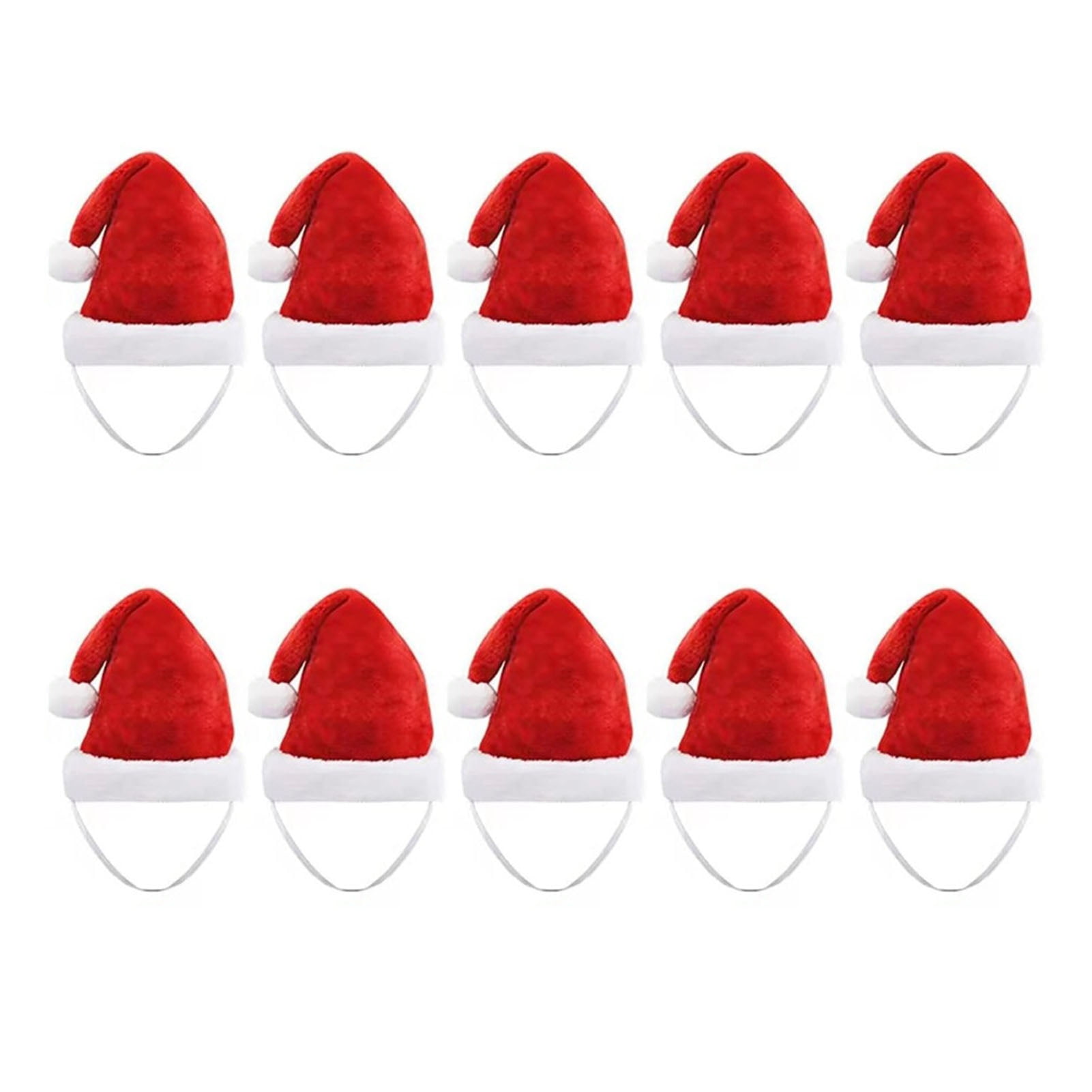 BigTiny Pet Santa Hat Red Fleece Santa Claus Hat Dog Cat Dress-up ...
